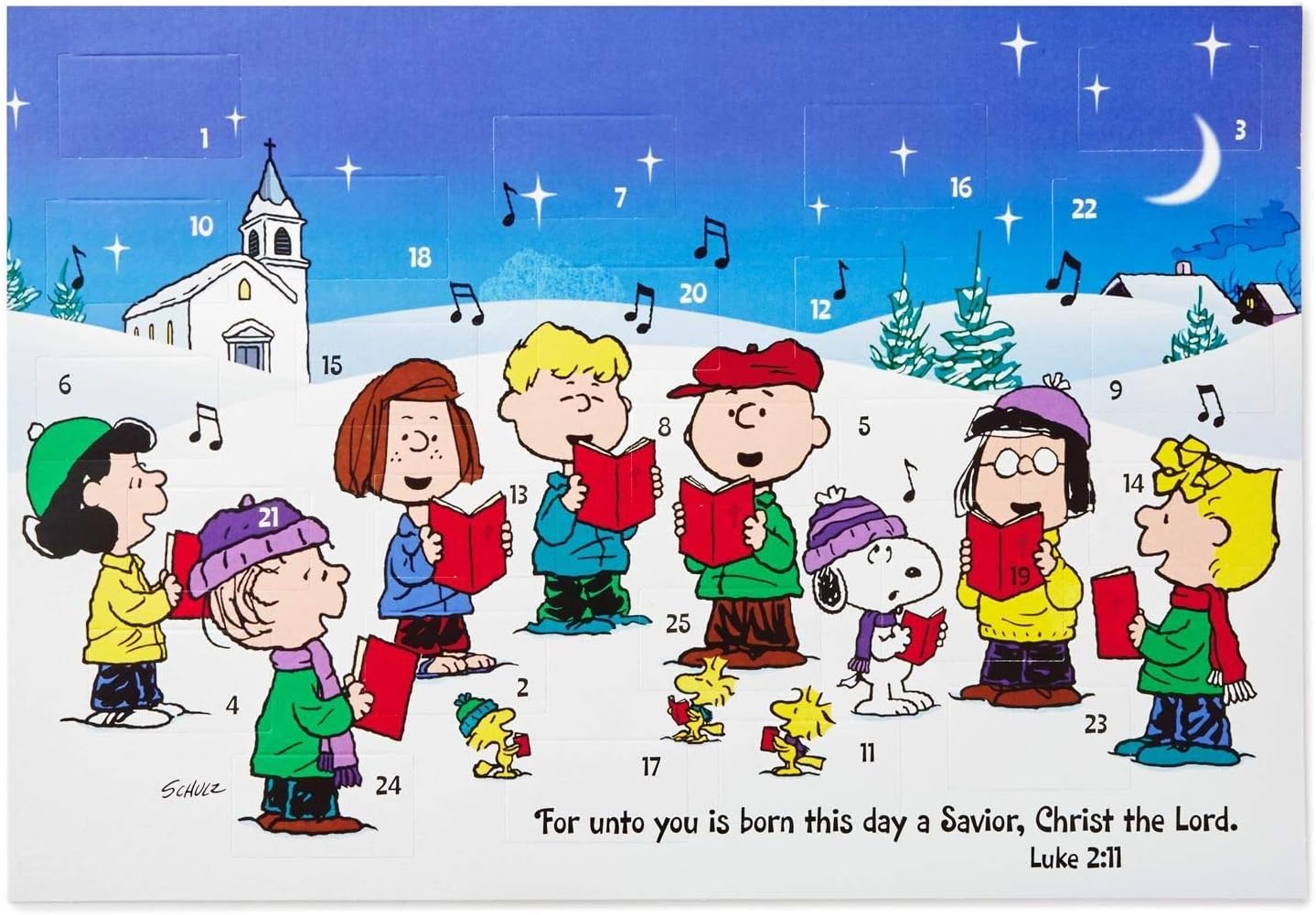 Amazon.com: Hallmark Peanuts Advent Calendar Decorative Accessories ...