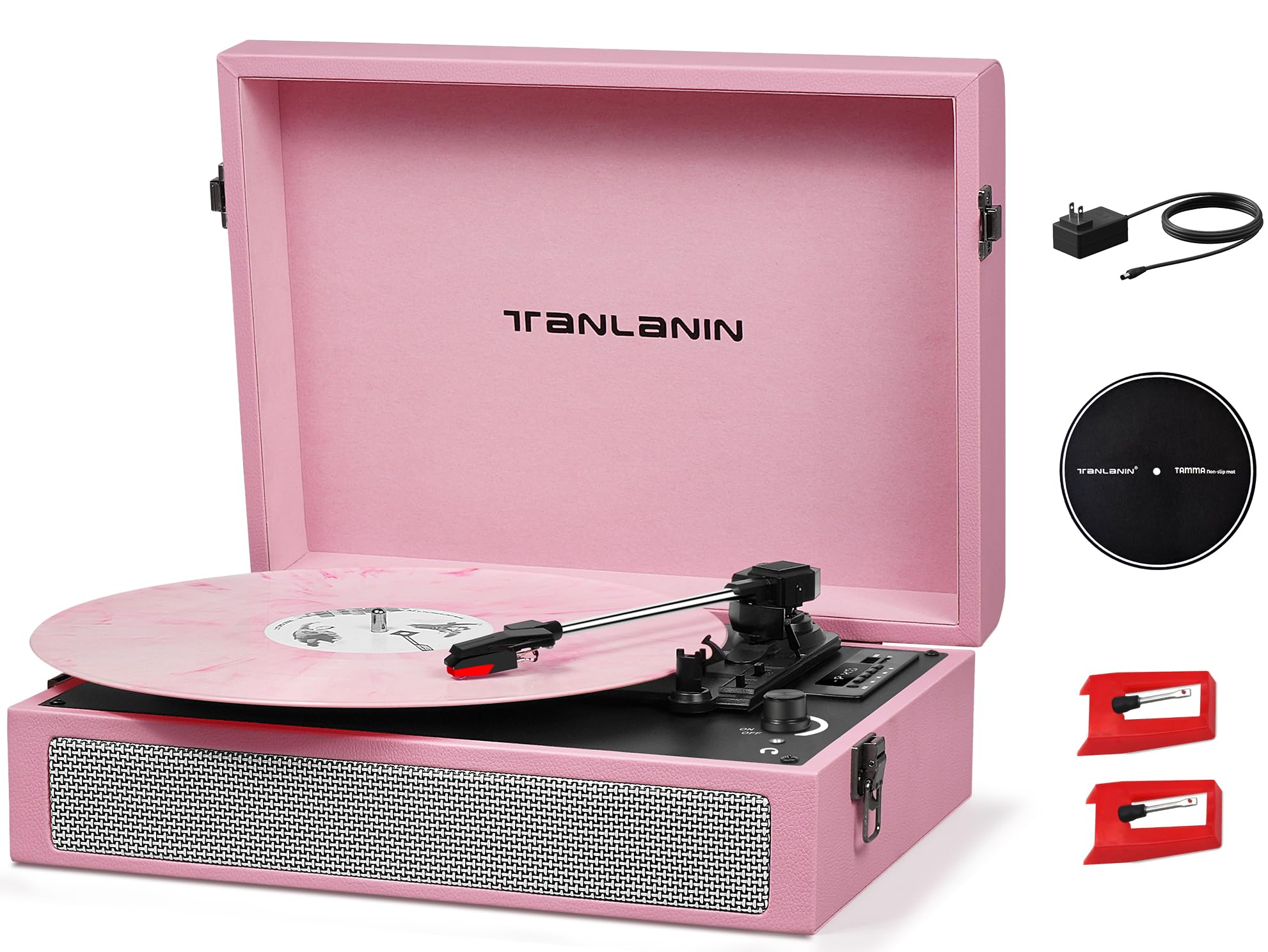 Amazon.com: Vintage 3-Speed Bluetooth Record Player with Built-in ...