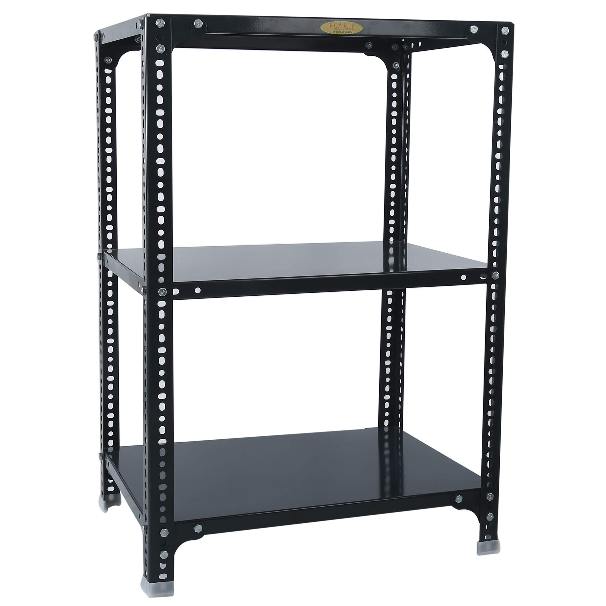 Mil-Nil Prime CRC Sheet 3 Shelf Multipurpose Slotted Angle Rack, 36 x ...