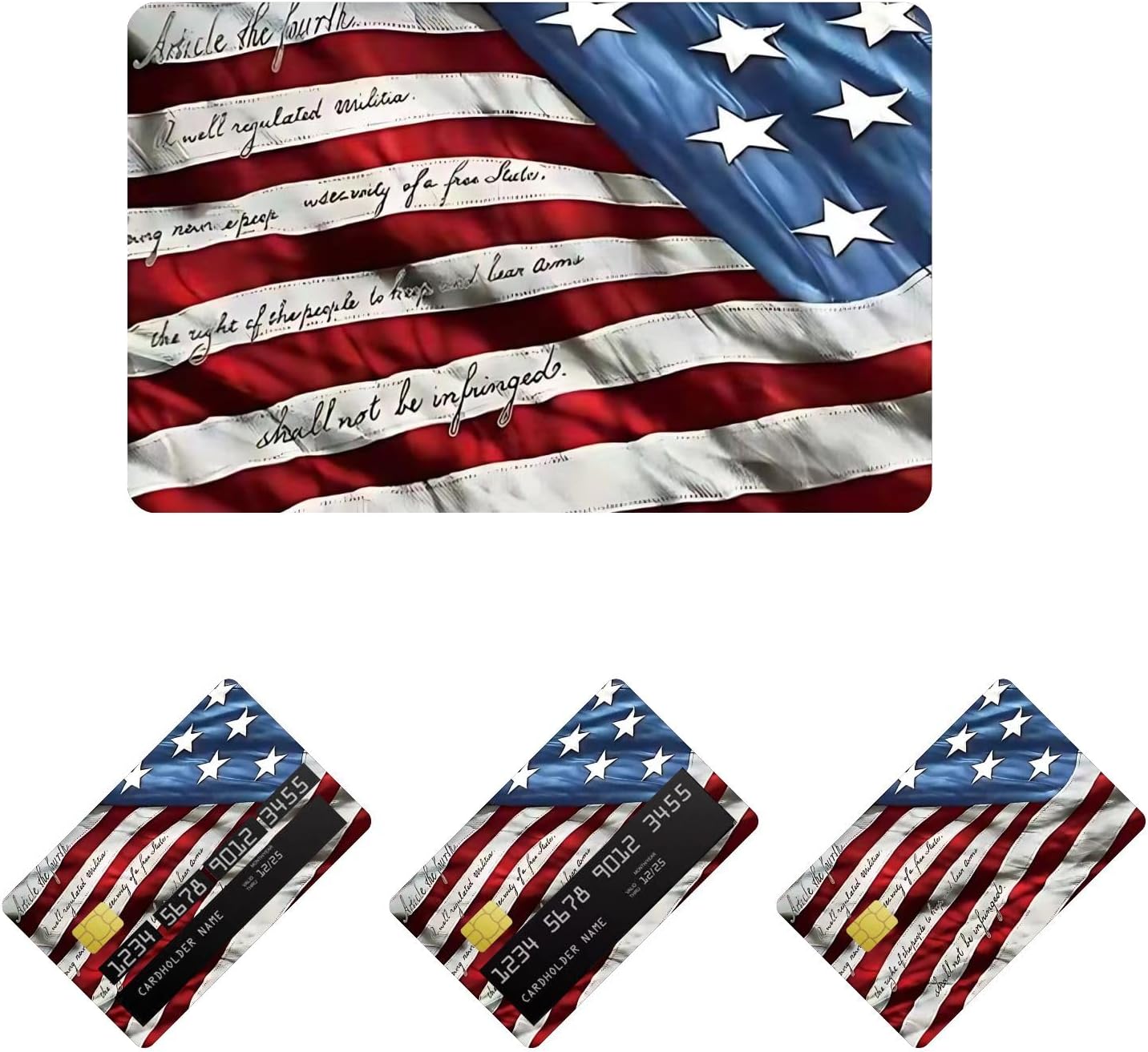Amazon.com: 4-Pack Credit & Debit Card Stickers – Waterproof Matte Card ...