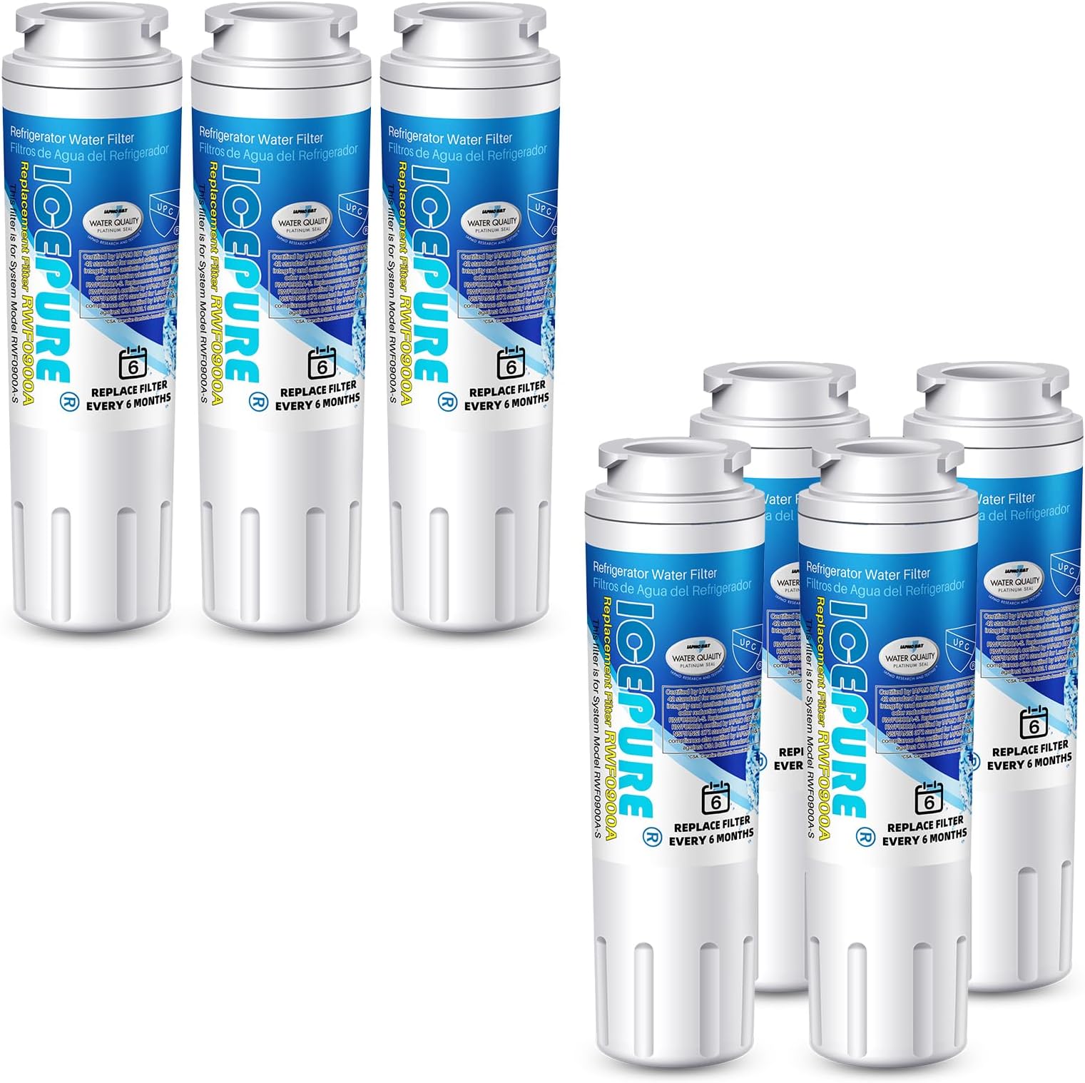 Amazon.com: ICEPURE UKF8001 Compatible with Whirlpool EDR4RXD1, 4396395 ...