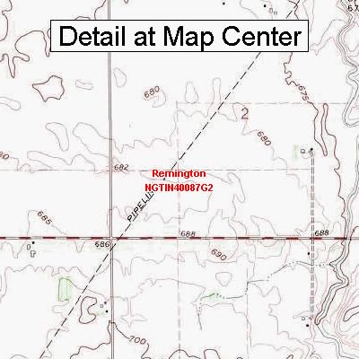 Amazon.com: USGS Topographic Quadrangle Map - Remington, Indiana ...