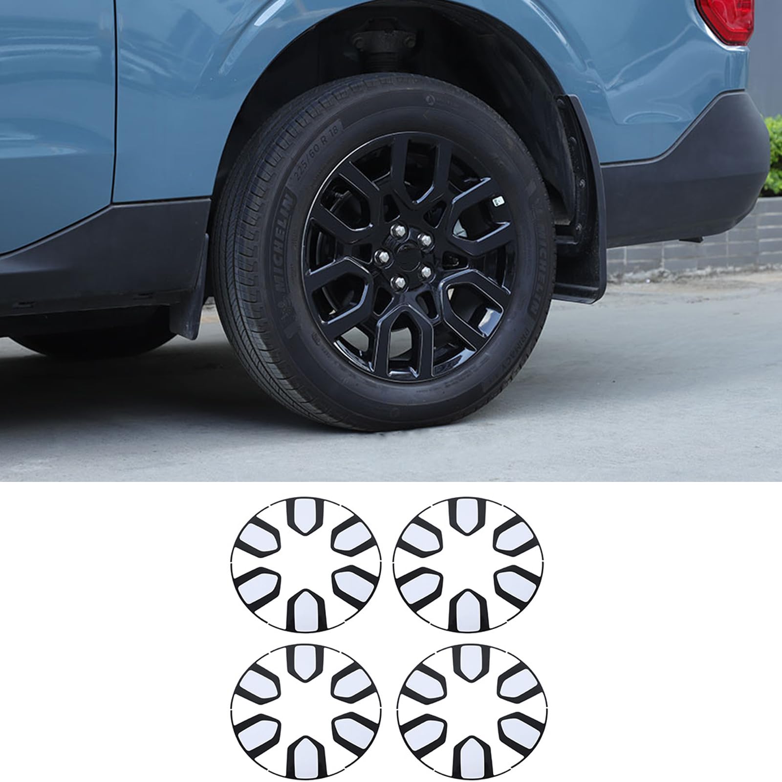 Amazon.com - Aunginsy Car Front Rear Hubcap Wheel Trim Sticker ...