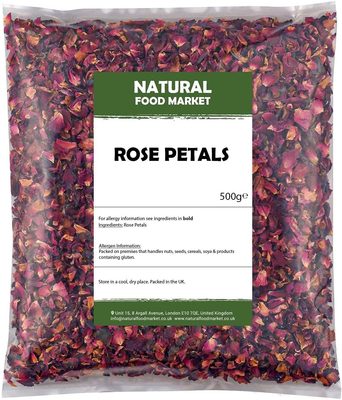 Buy Dried Edible Rose Petals 500g by Natural Food Market Online at ...