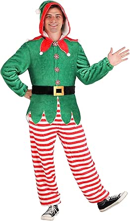 Adult Elf Fancy Dress Costume Onesie : Amazon.co.uk: Toys & Games