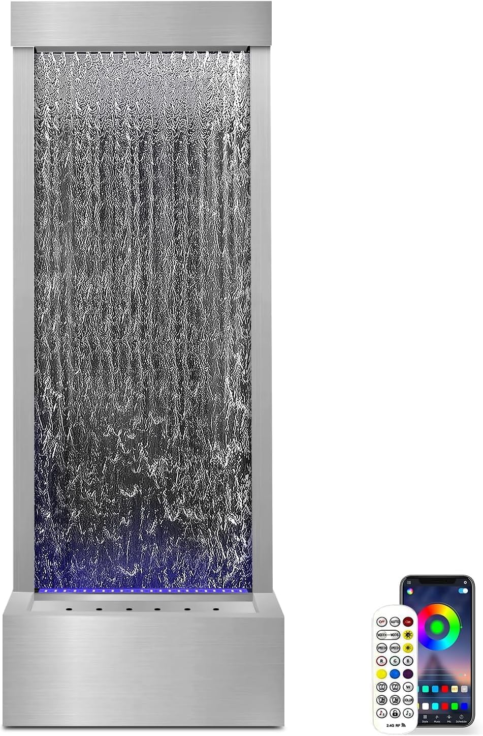 Amazon.com: Wall WaterFall XXL 60" wide x 26" tall Black Frame, mirror ...