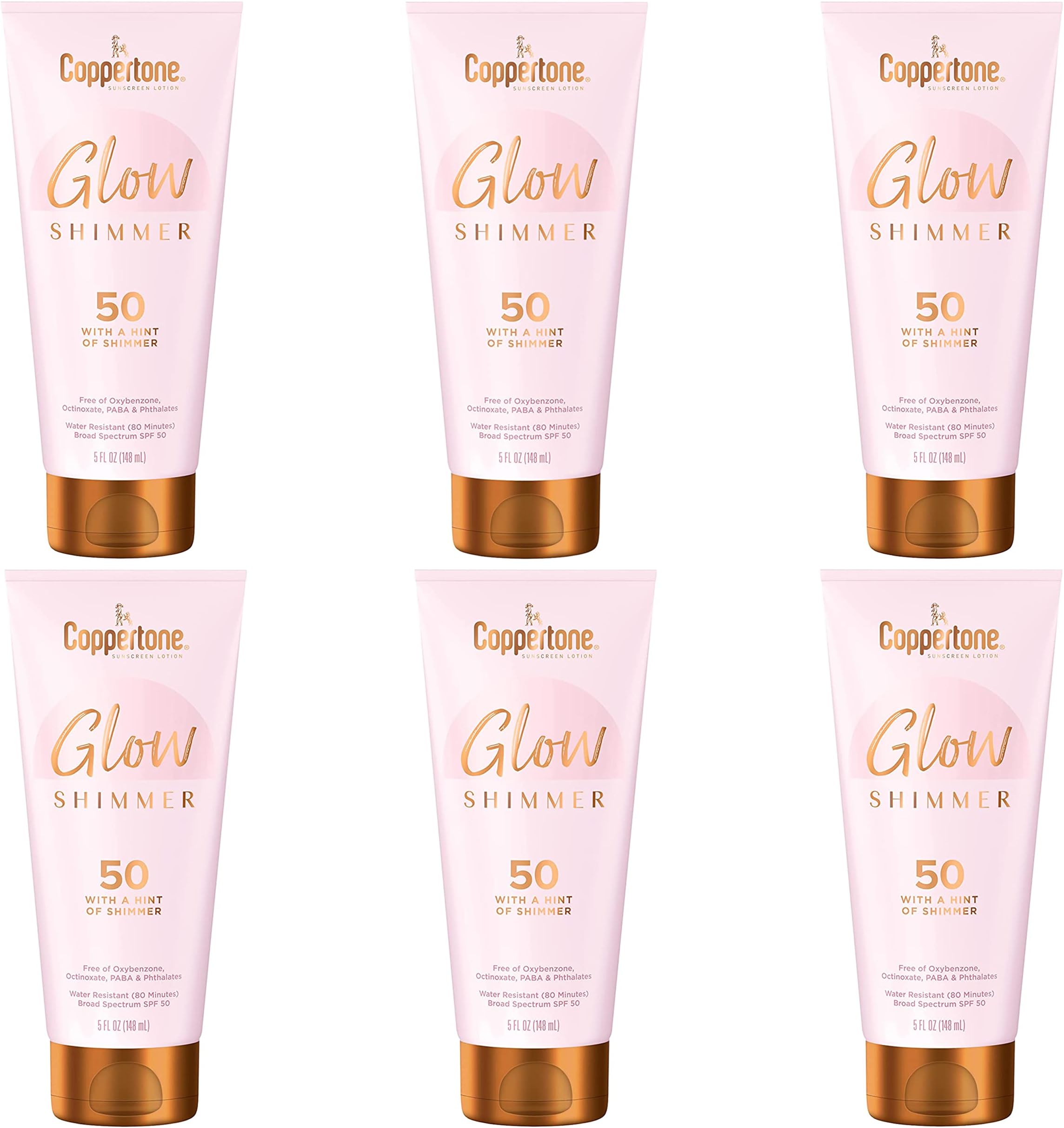 Amazon.com: Coppertone Spf#50 Glow Shimmer Lotion 5 Ounce (148ml) (6 ...