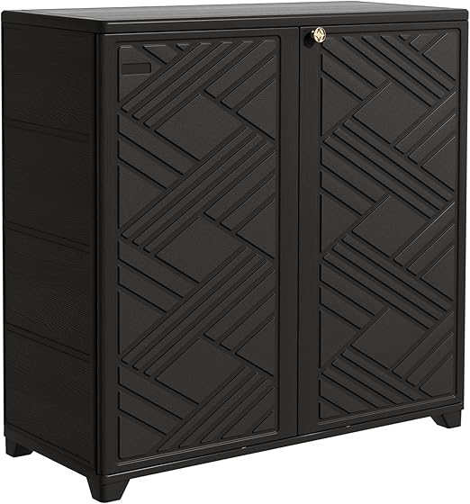 Amazon.com : Mrosaa Storage Box Outdoor Caninet,Resin Indoor Storage ...