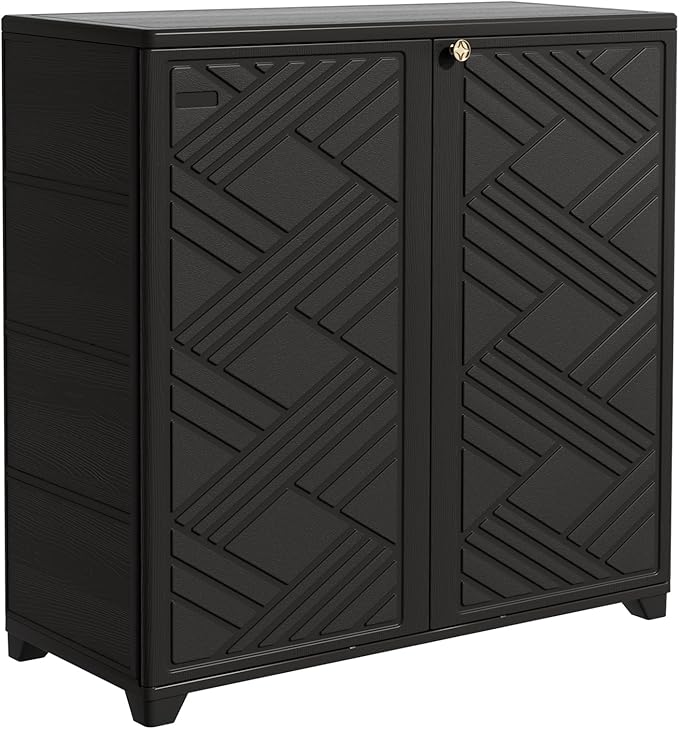 Amazon.com : Mrosaa Storage Box Outdoor Caninet,Resin Indoor Storage ...