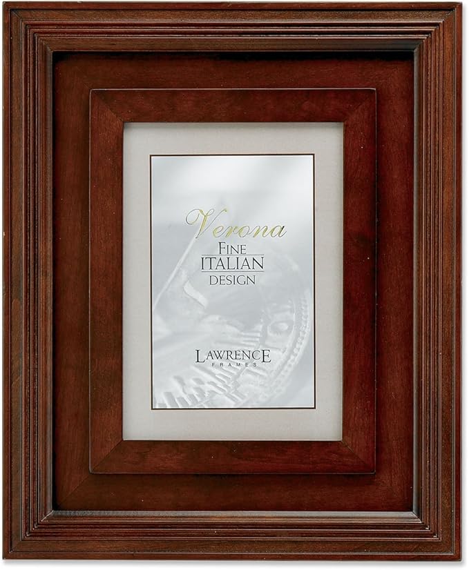 Amazon.com - Lawrence Frames Dimensional Wide Walnut Wood 5x7 Picture ...