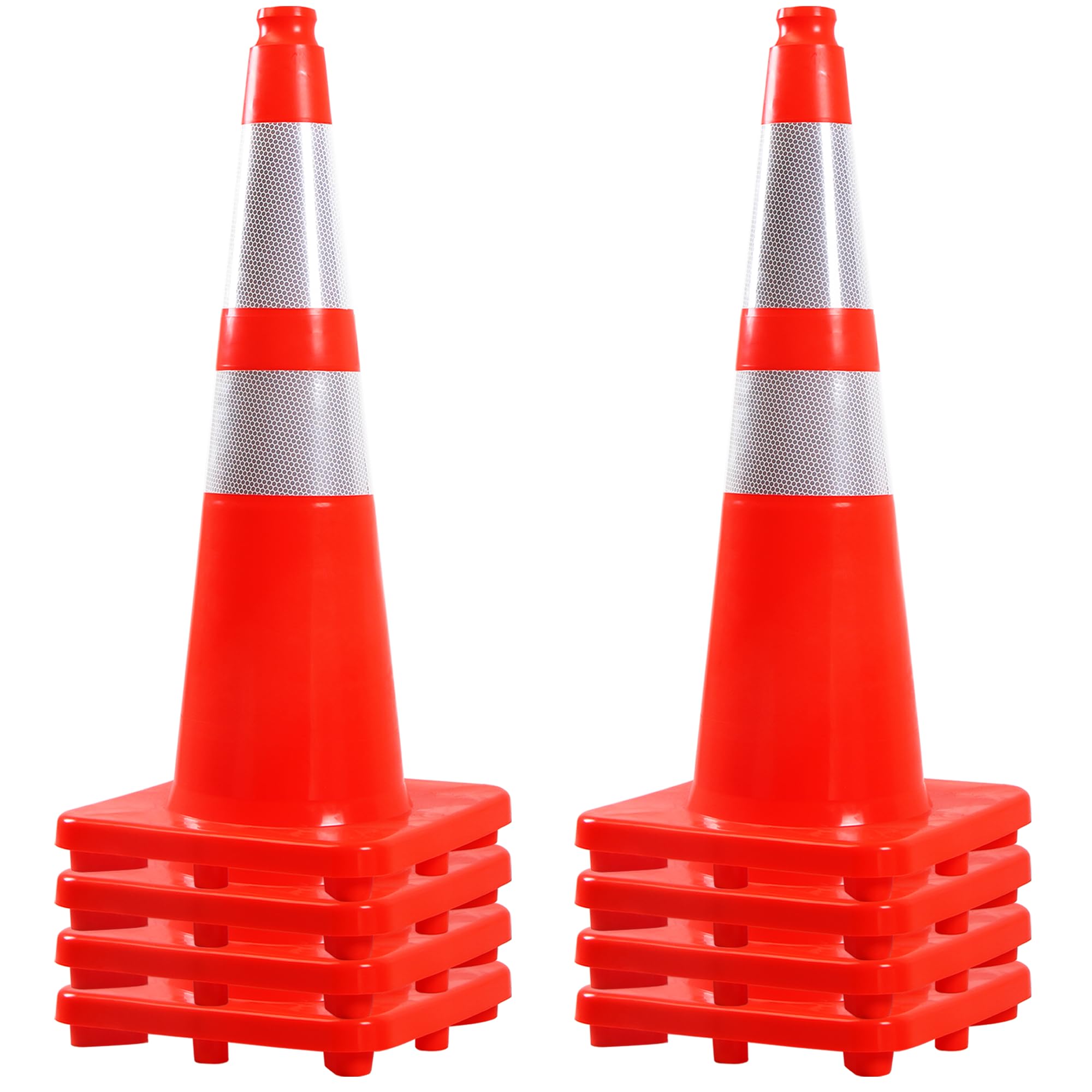 Snapklik.com : OrangeStar 28" Orange Traffic Cones 8 Pcs Safety Cones ...