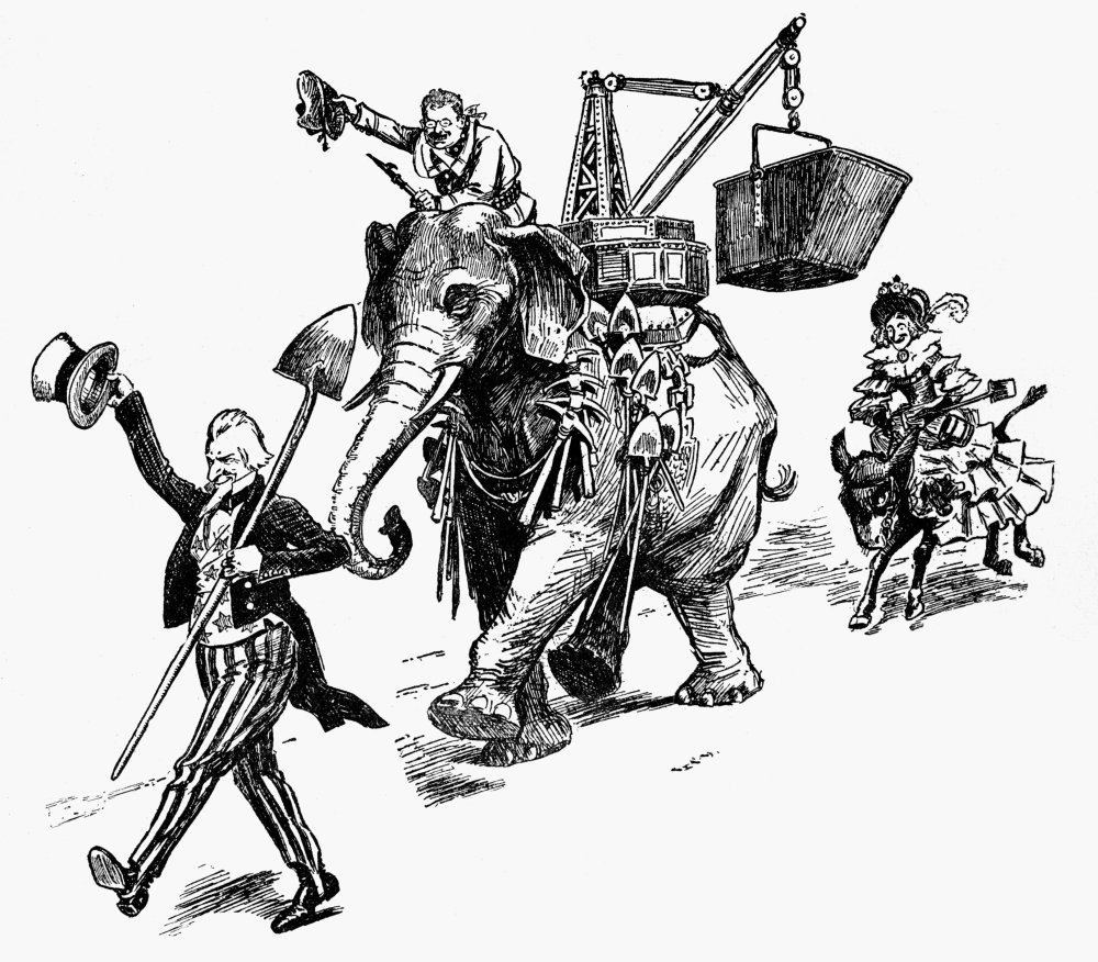Panama Canal Political Cartoon Playing Hookey | Library Of Congress