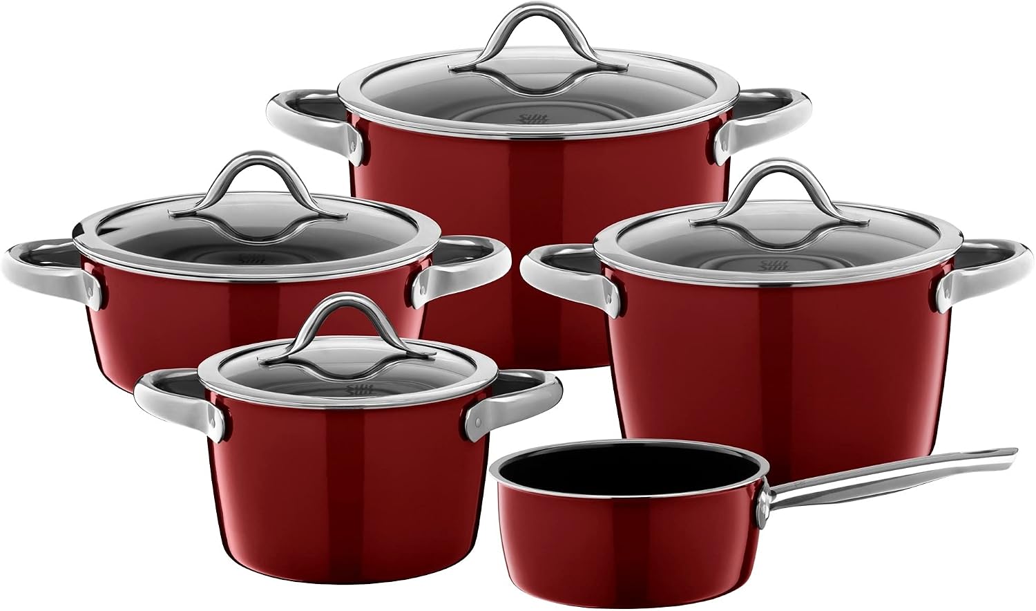 Amazon.com: Silit Silargan 5-Piece Saucepan Set, Dark red: Home & Kitchen