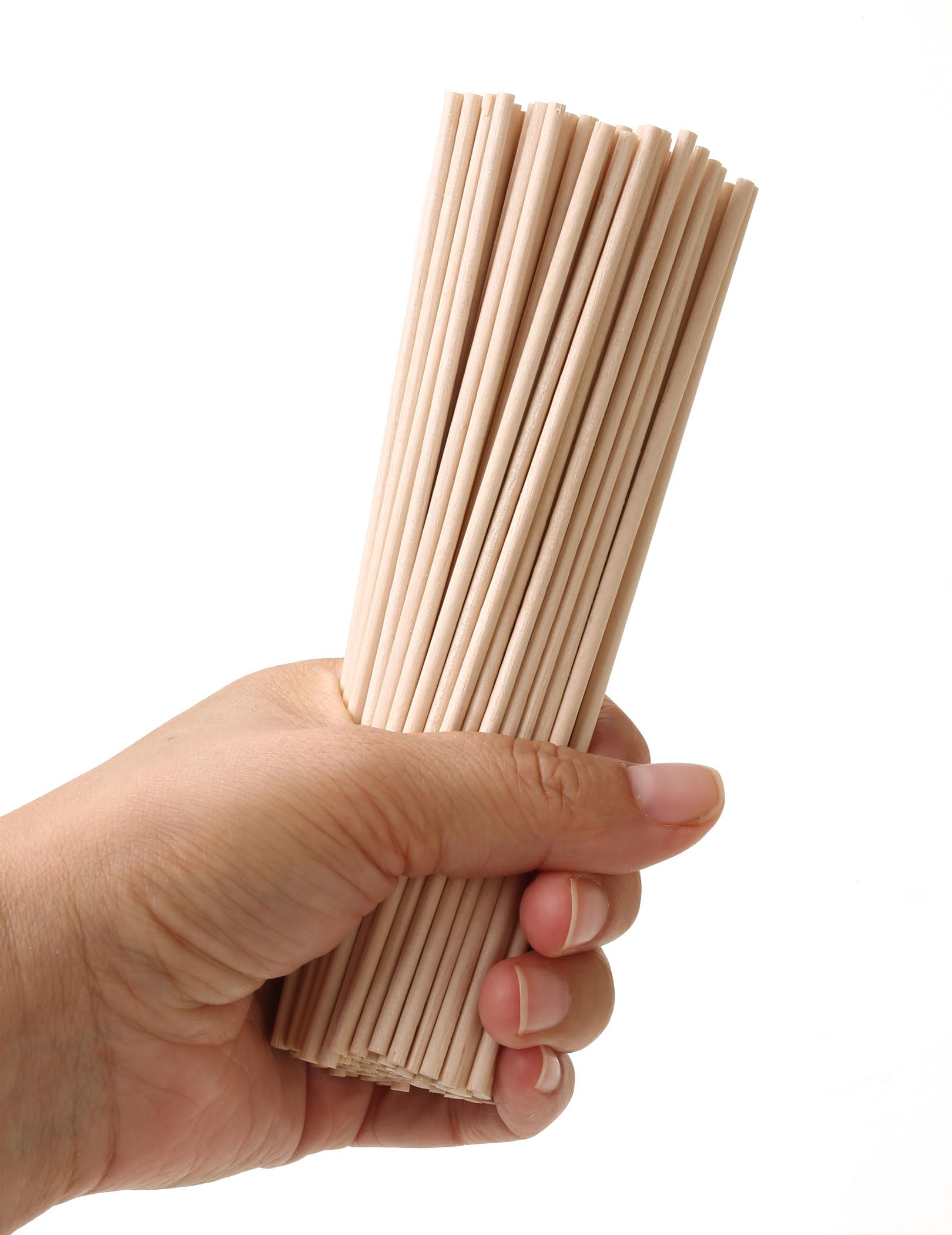 Snapklik.com : HOOMBOOM 100PCS 1/8 X 6 Inch Dowel Rods Wood Sticks ...