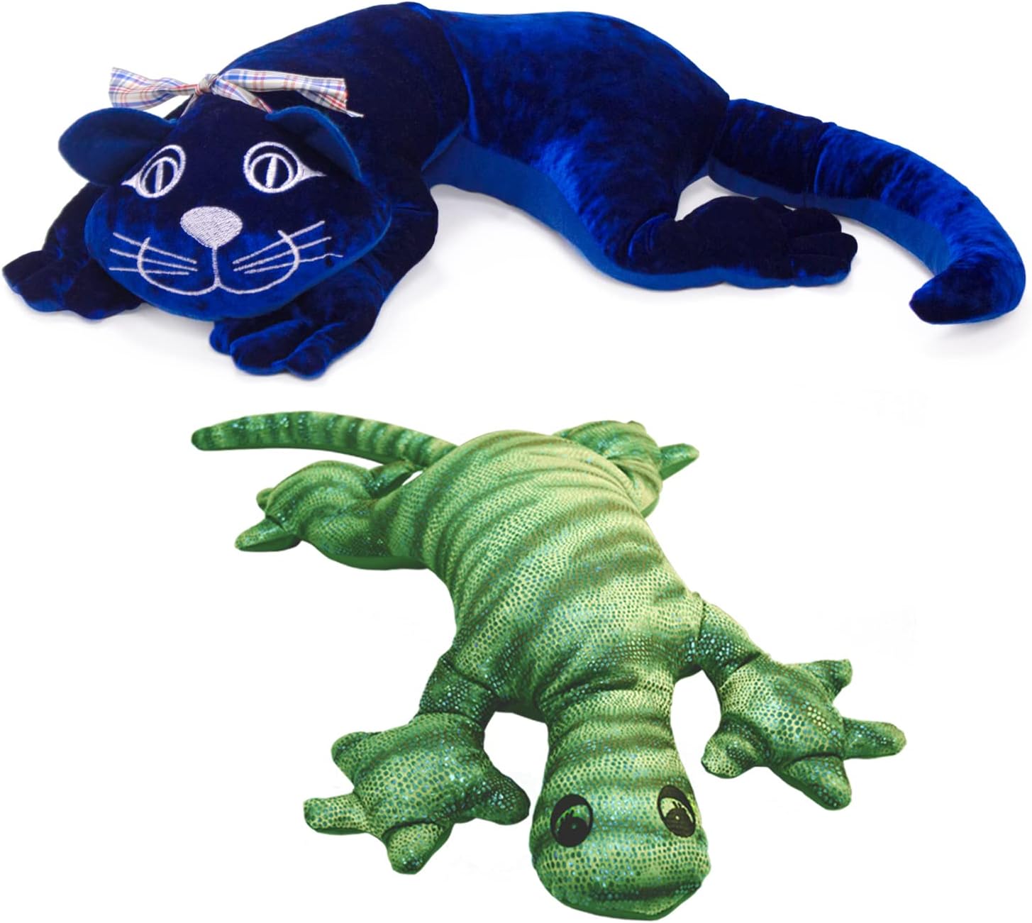 Amazon.com: manimo Weighted Stuffed Animals - Bundle Blue Cat and Green ...