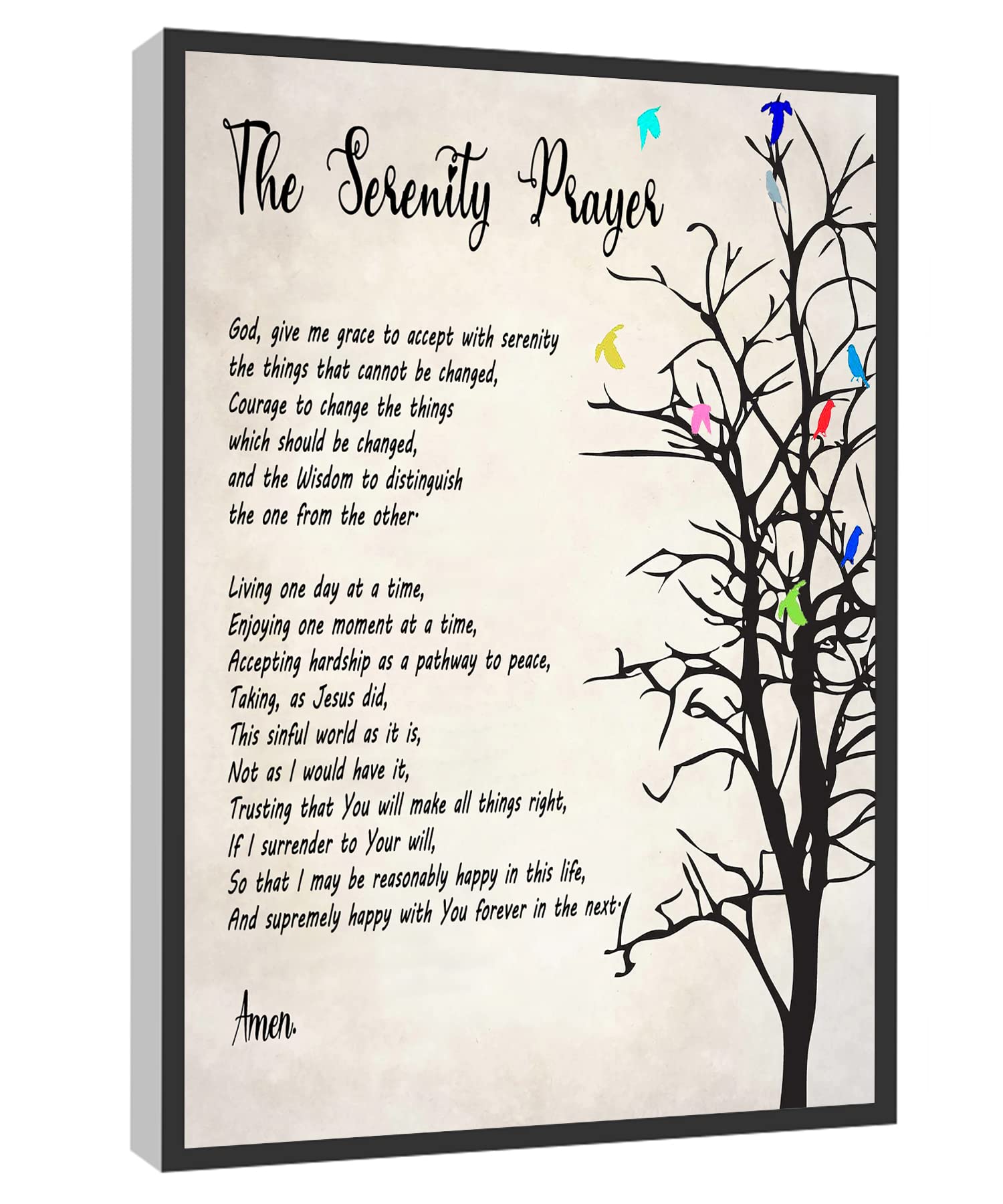 Amazon.com: RCVTVPV The Serenity Prayer Wall Art Serenity Prayer Sign ...