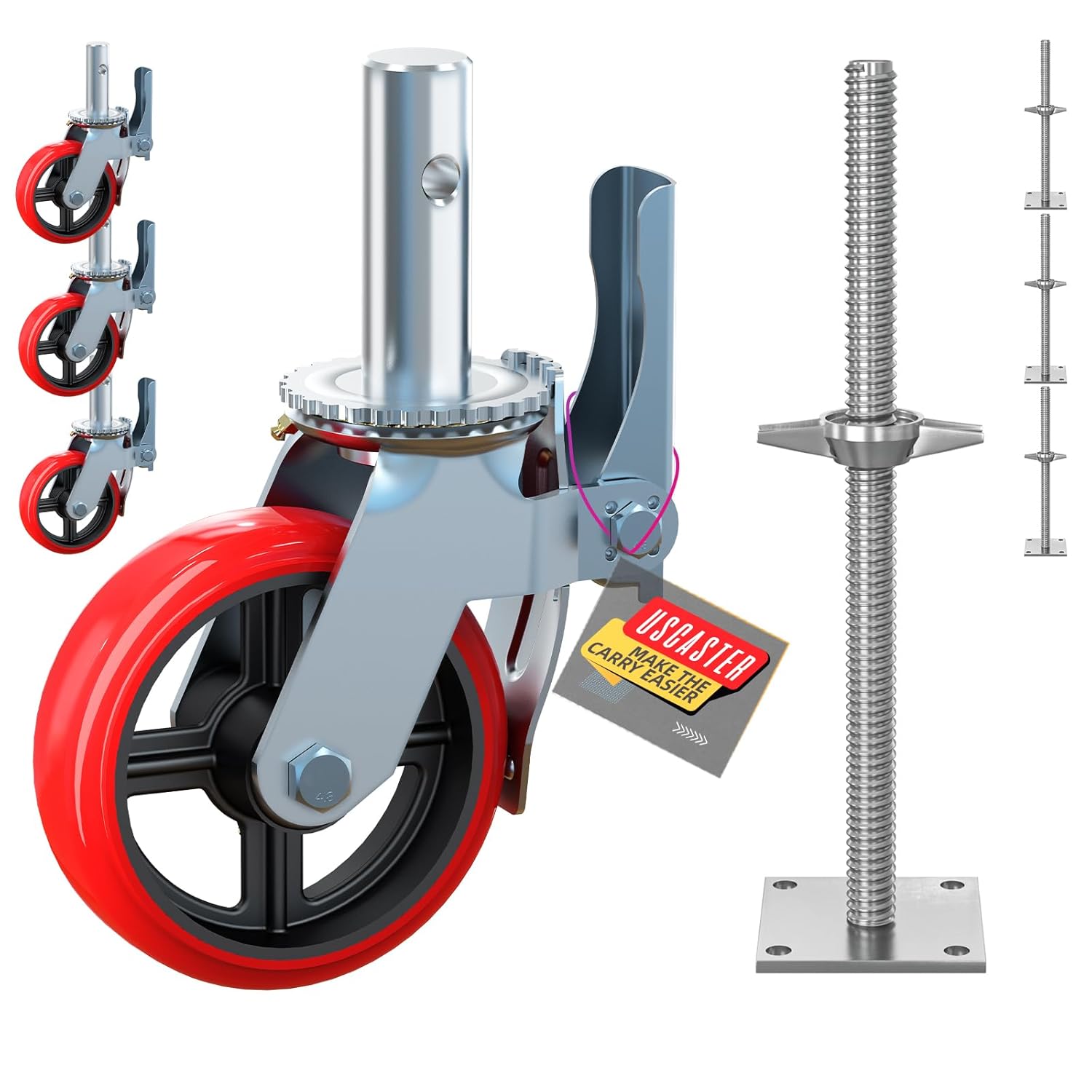 8 inch Scaffolding Wheels Set of 4 or Screw Jack Scaffold 18 ...