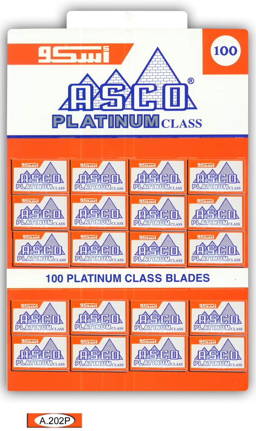 Amazon.com: 100 Asco Platinum Double Edge Razor Blades : Beauty ...