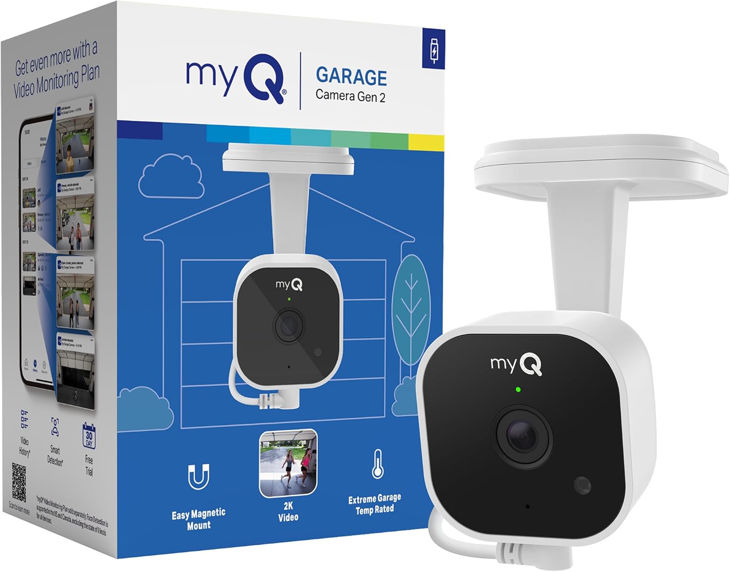 Amazon.com: myQ Garage Plug-in Camera Gen 2 – 2K Smart Wi-Fi Garage ...