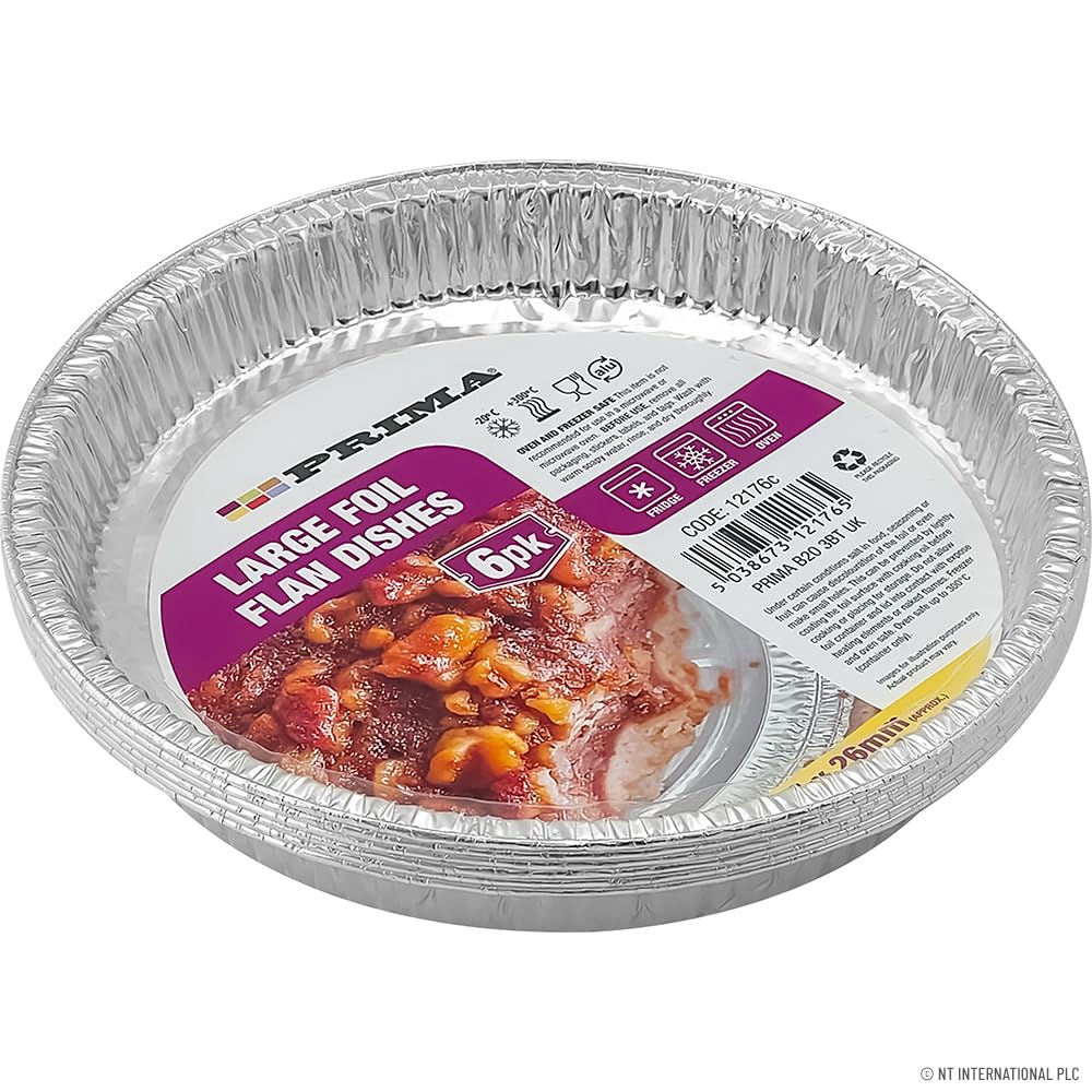 BARGAINS-GALORE Pack of 48 Disposable Large Foil Flan Dishes ...