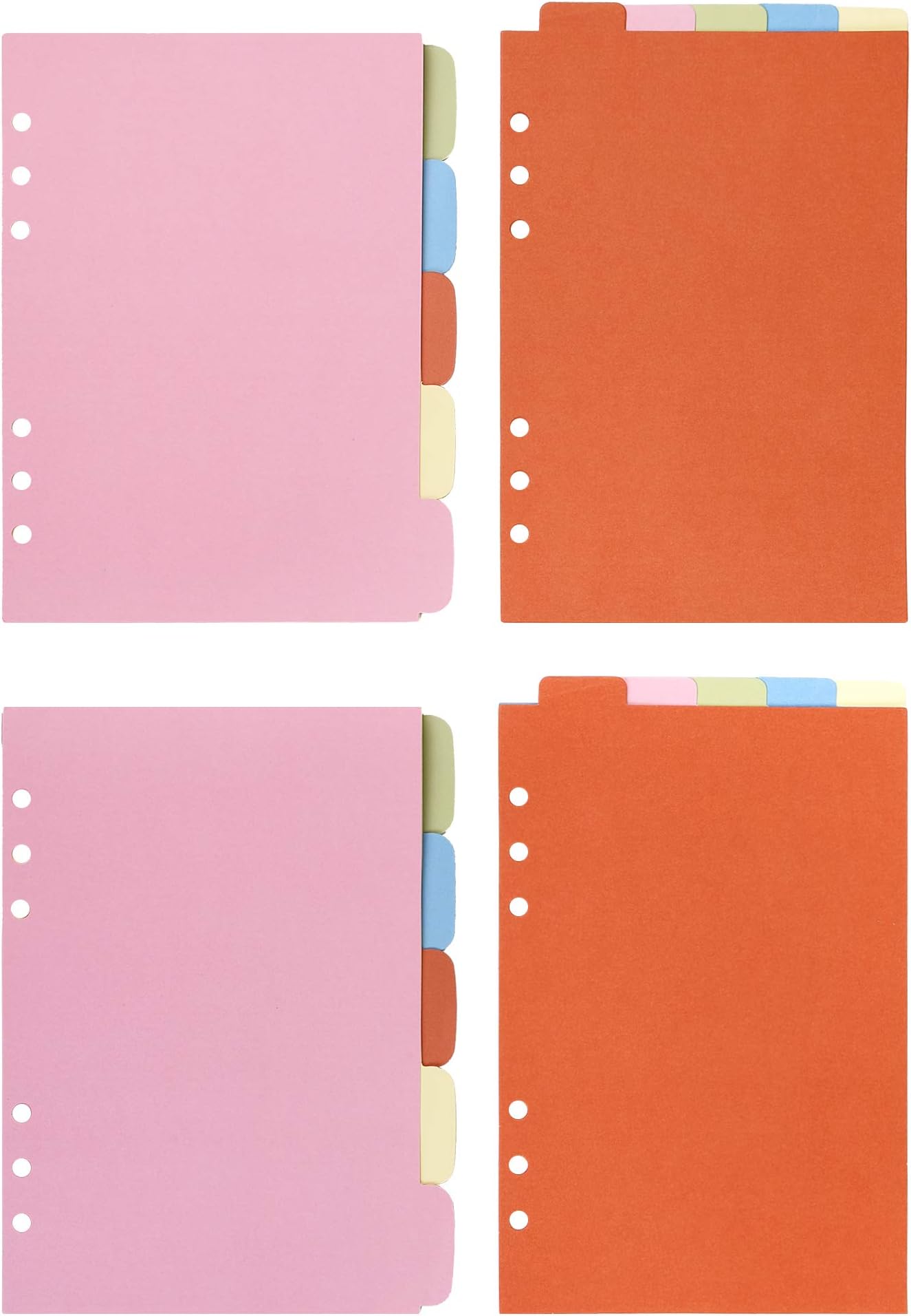 Amazon.com : BCP 3 Set Paper Divider Index Page Tab Cards for 6-Holes ...