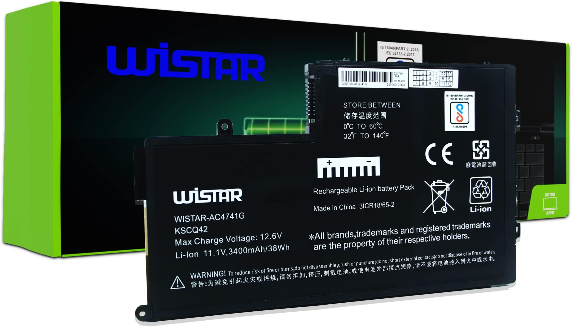WISTAR TRHFF Laptop Battery for Dell Latitude 3450 3550 Series : Amazon ...