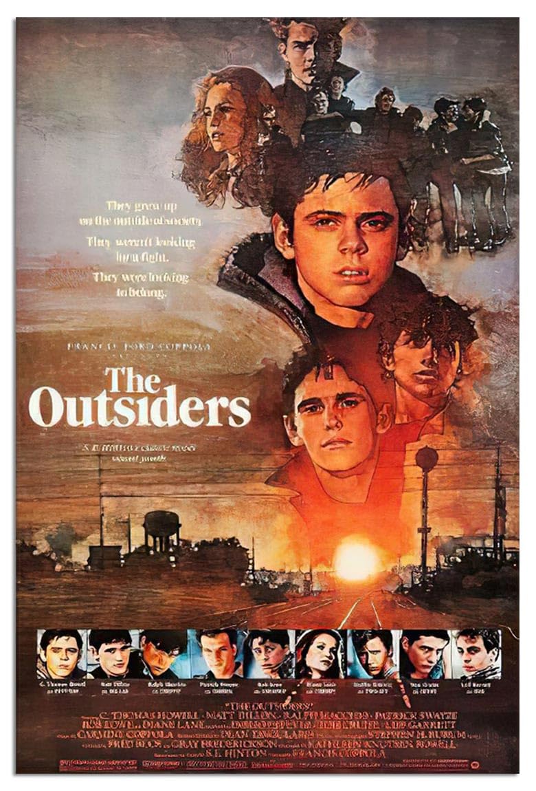 Amazon.com: BNvxr The Outsiders Poster Vintage Movie Poster Office ...