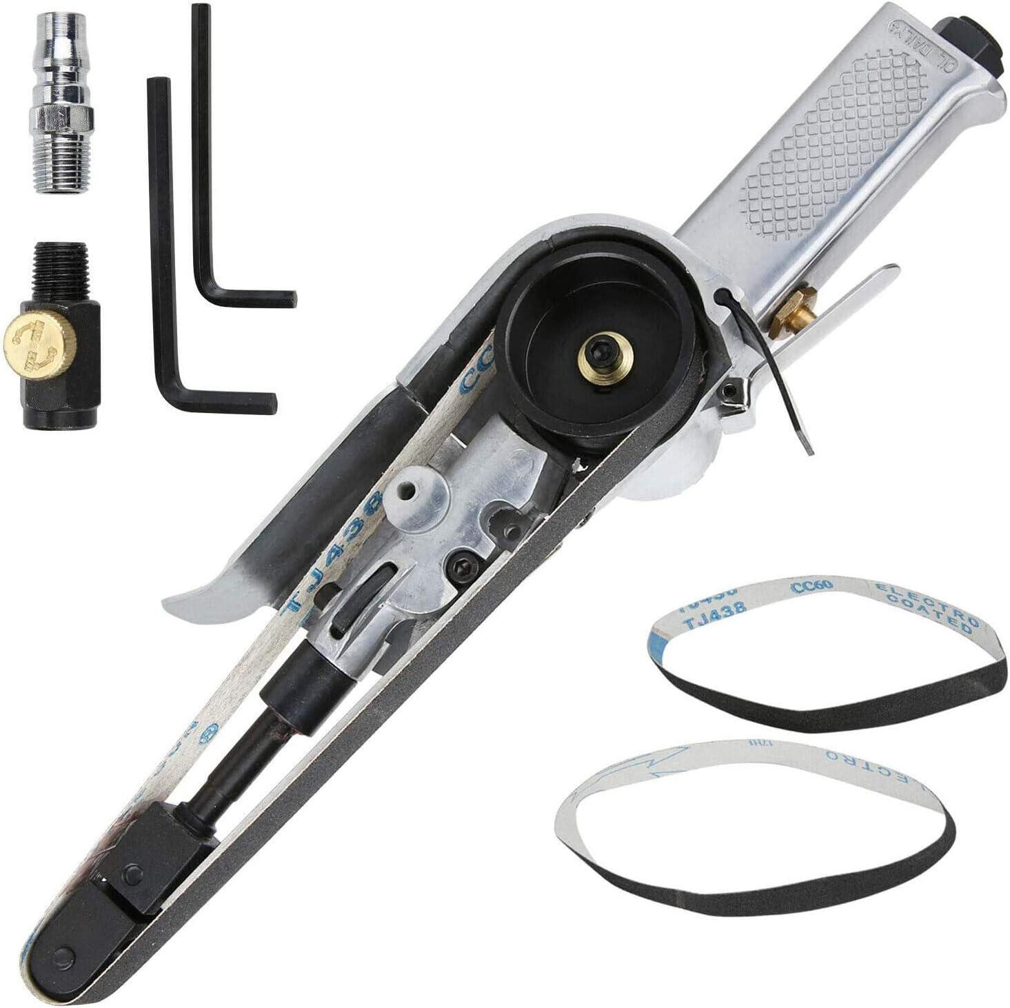 SI FANG Air Belt Sander 10 x 330mm Pneumatic Mini Sanders Set with ...