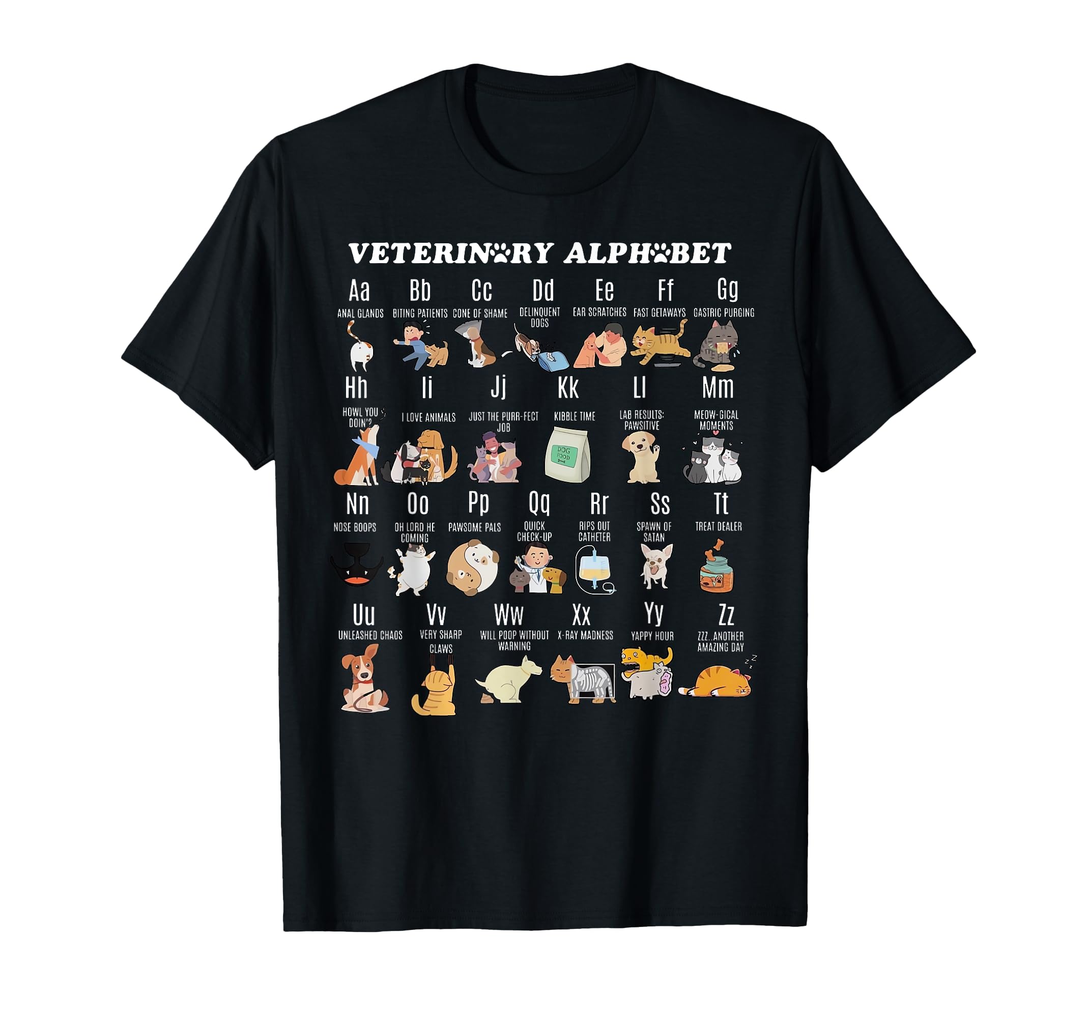 Amazon.com: Veterinary Medicine Alphabet Vet Nurse Student School T ...