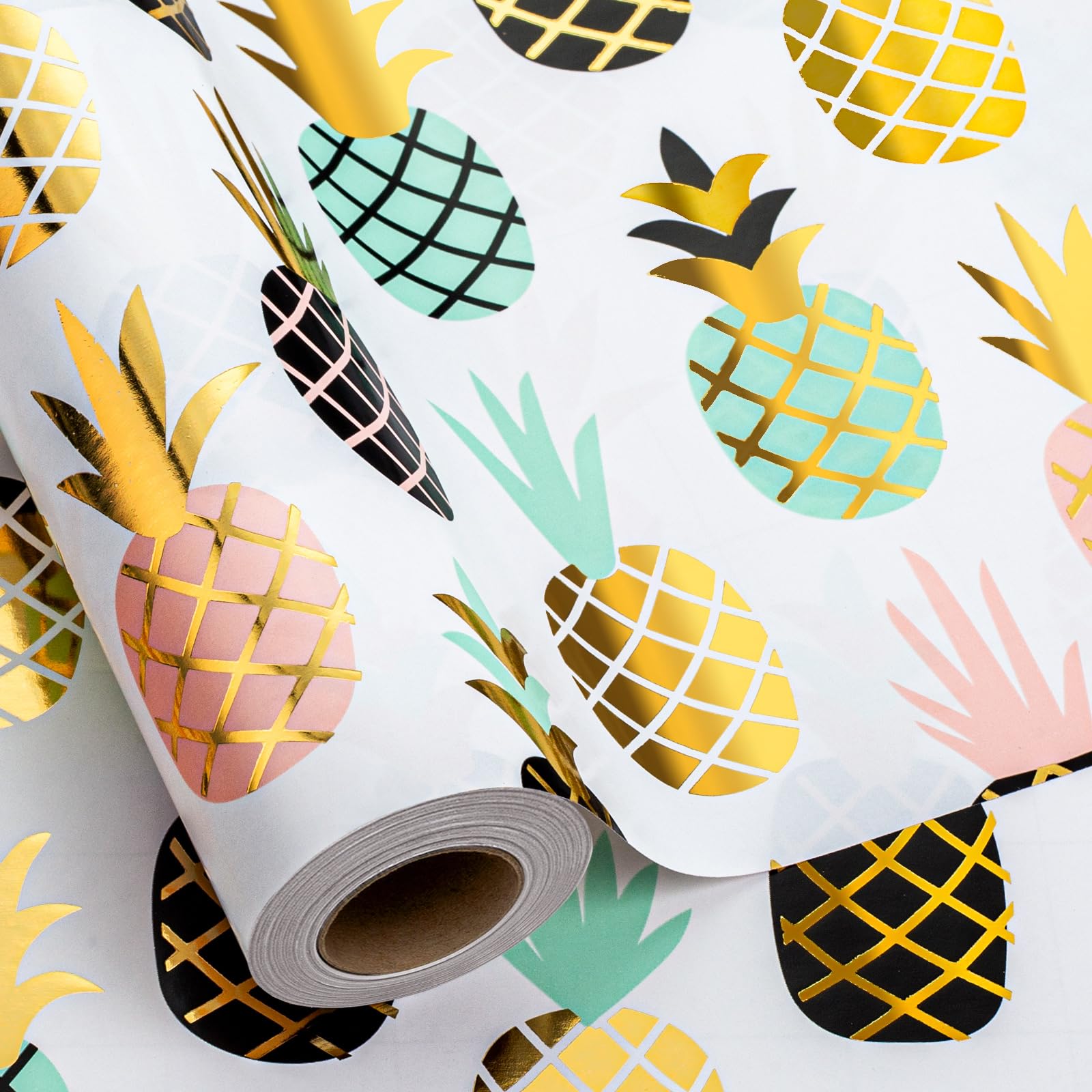 Amazon.com: MAYPLUSS Pineapple Wrapping Paper Roll - 17Inch X 33Feet ...