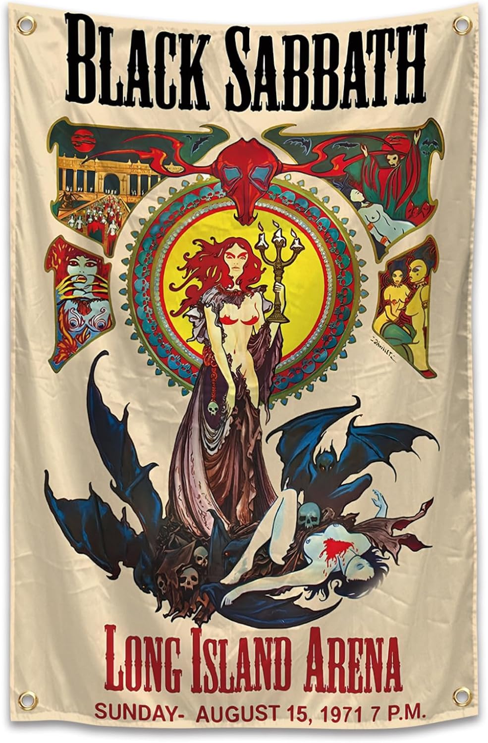 Amazon.com: OrLtL Heavy Metal Rock Band Tapestry 2X3 FT Black ...