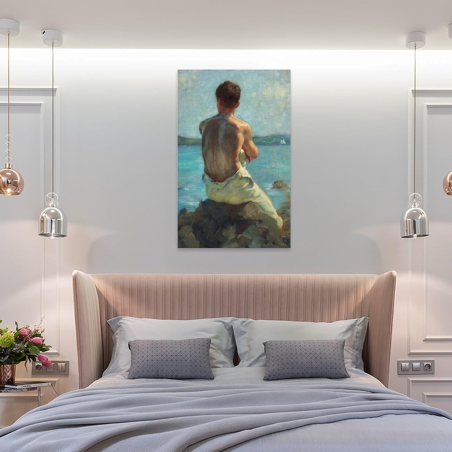 Henry Scott Tuke,The Lighthouse,art Prints,Vintage Art,canvas Wall Art ...