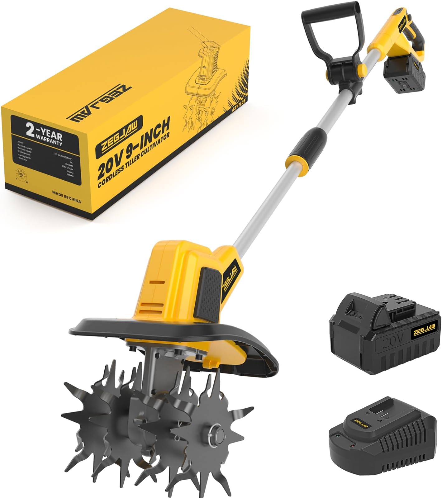 Amazon.com : VENUX 20V Cordless Tiller Cultivator Electric Garden ...