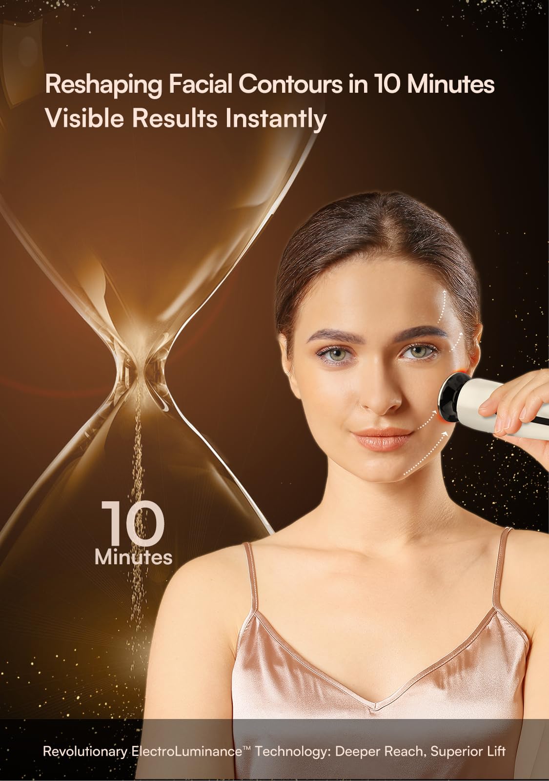 Snapklik.com : Microcurrent Facial Device, 3-in-1 Facial Massager - Red ...