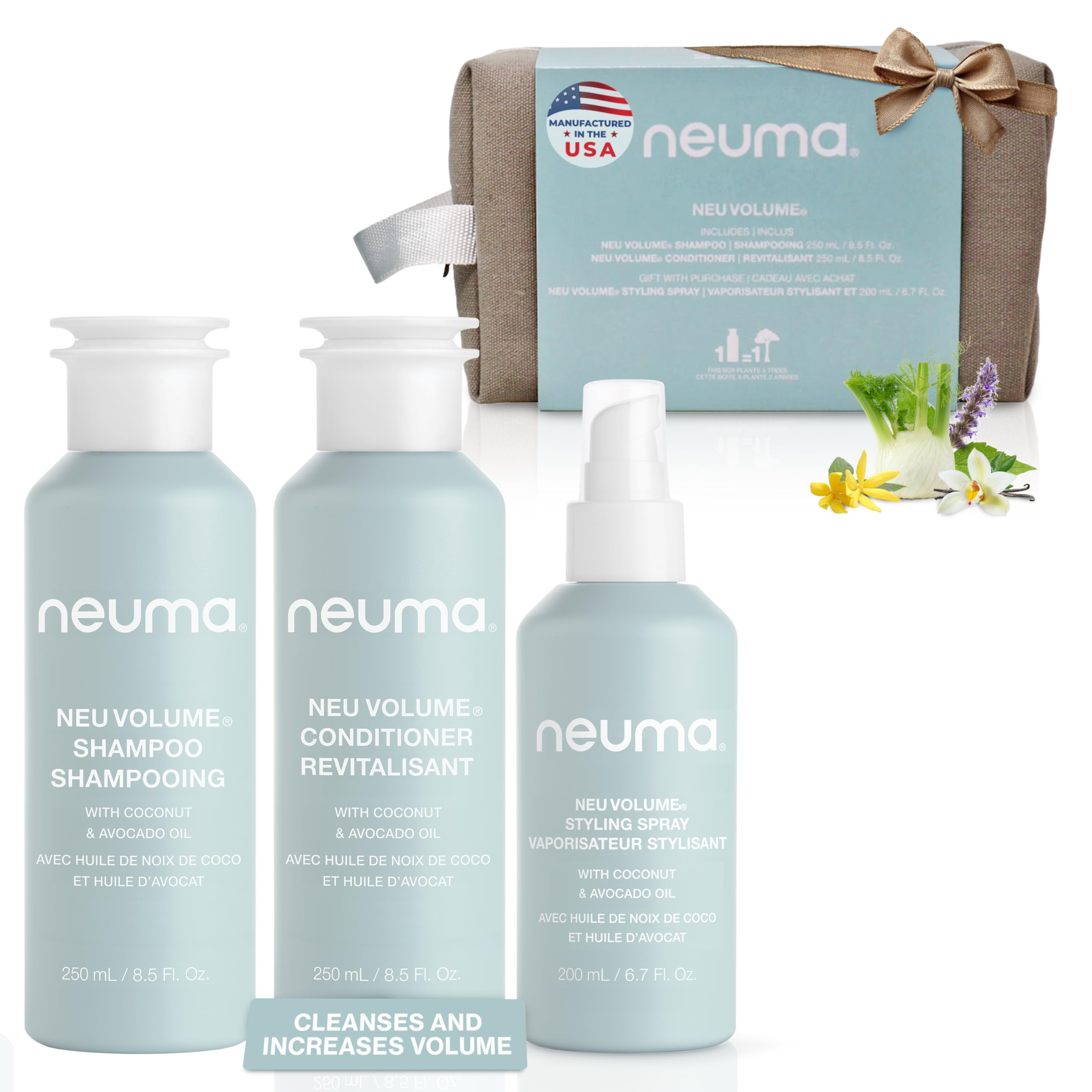 Amazon.com: NEUMA Neu Volume Holiday Gift Set — Neu Volume Shampoo (8.5 ...