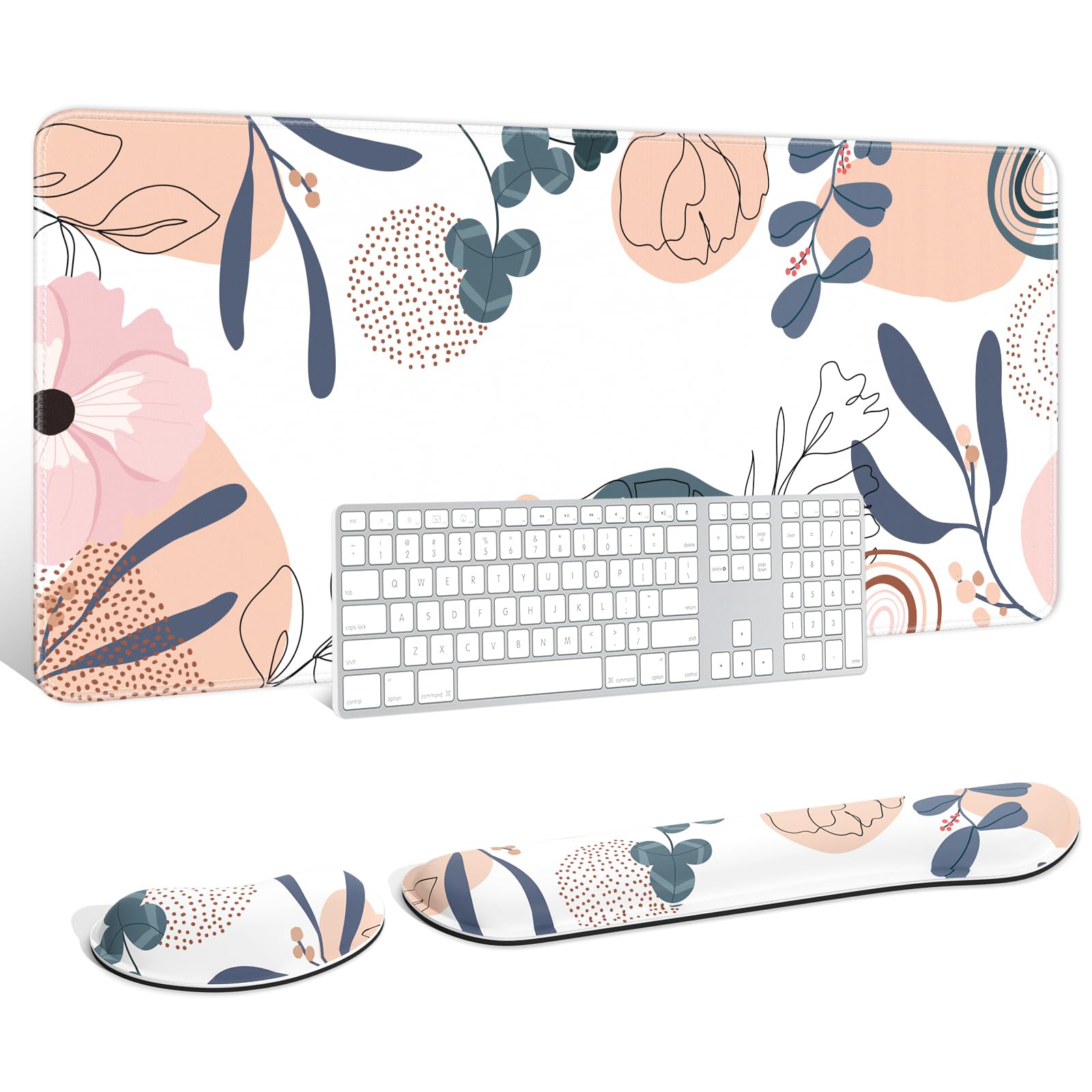 Amazon.com : Auhoahsil Keyboard Mouse Pad Set, XXL Large Desk Pad ...