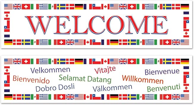 Amazon.com: International Welcome Banners (asstd designs) Party ...