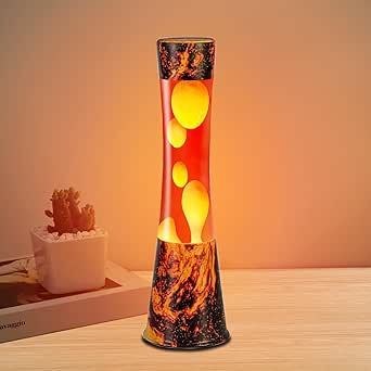 16 Inch(40cm) Lava Lamp, Volcano Shape Motion Lamp, Yellow Wax in ...
