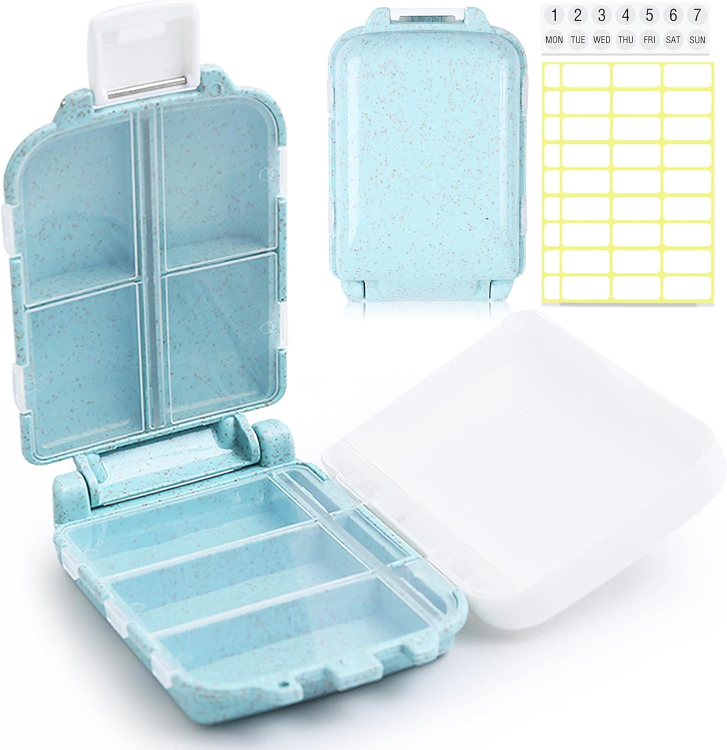 Amazon.com: Portable Pill Organizer, Travel Pill Case Folding Design, 8 ...