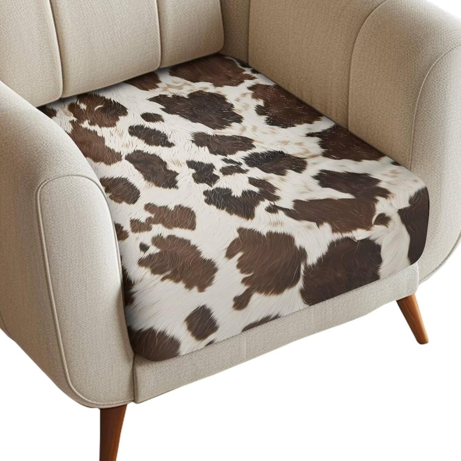 Amazon.com: Annejudy Cow Hide Print Couch Cover Sofa Covers for Cushion ...