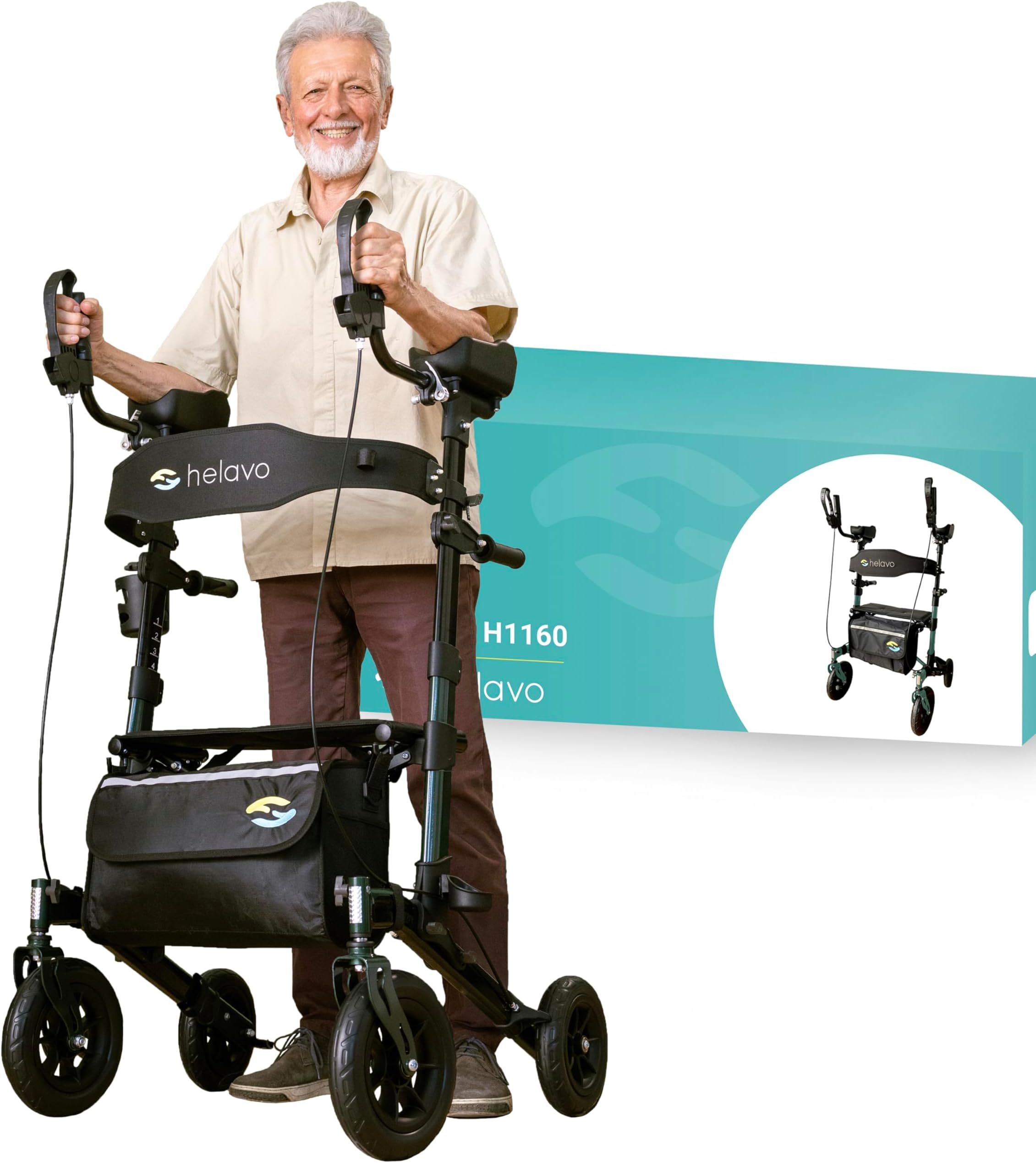 Amazon.com: Helavo All Terrain Upright Walker with Flat-Free Solid ...