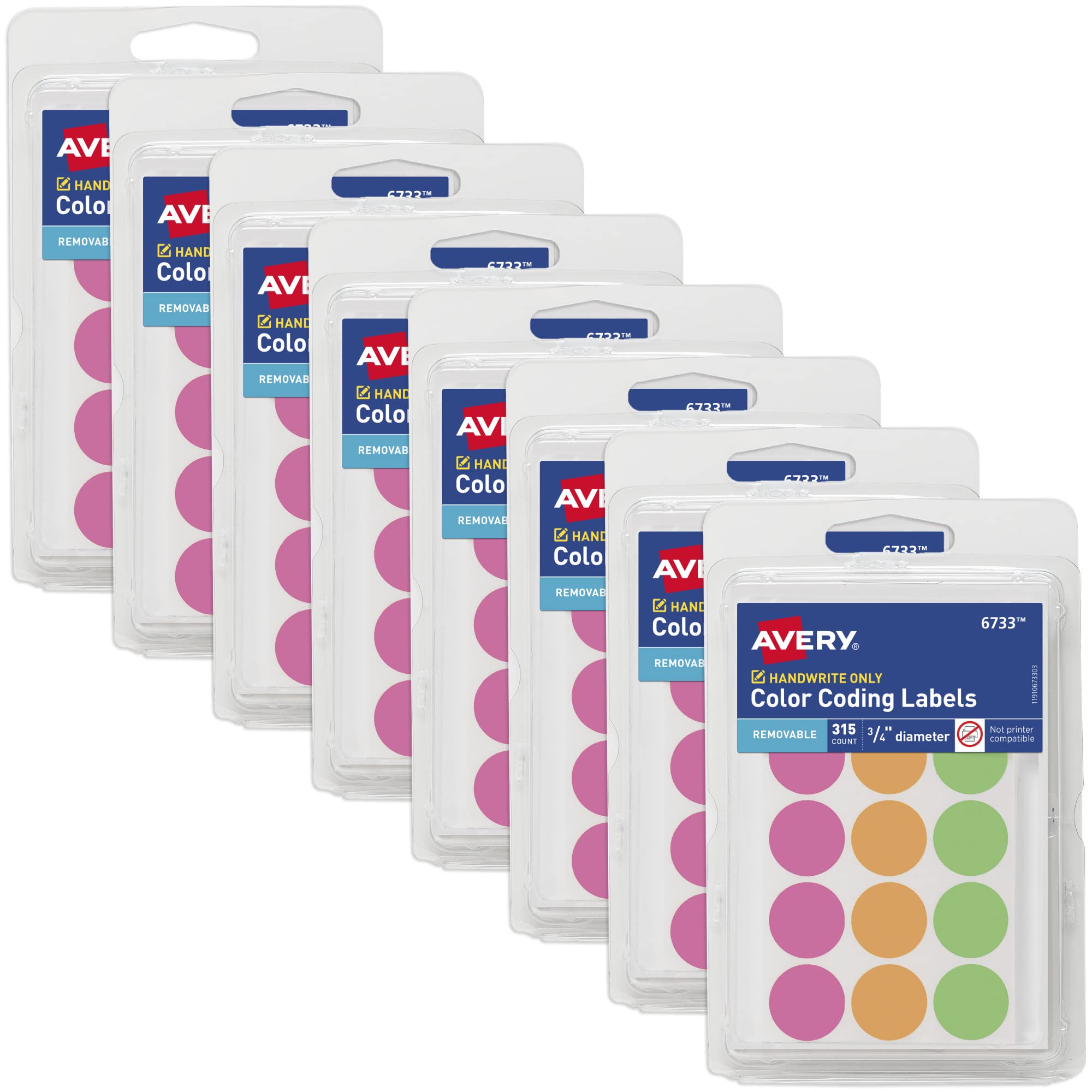 Amazon.com : Avery Color-Coding Removable Labels, 3/4 Inch Round Labels ...