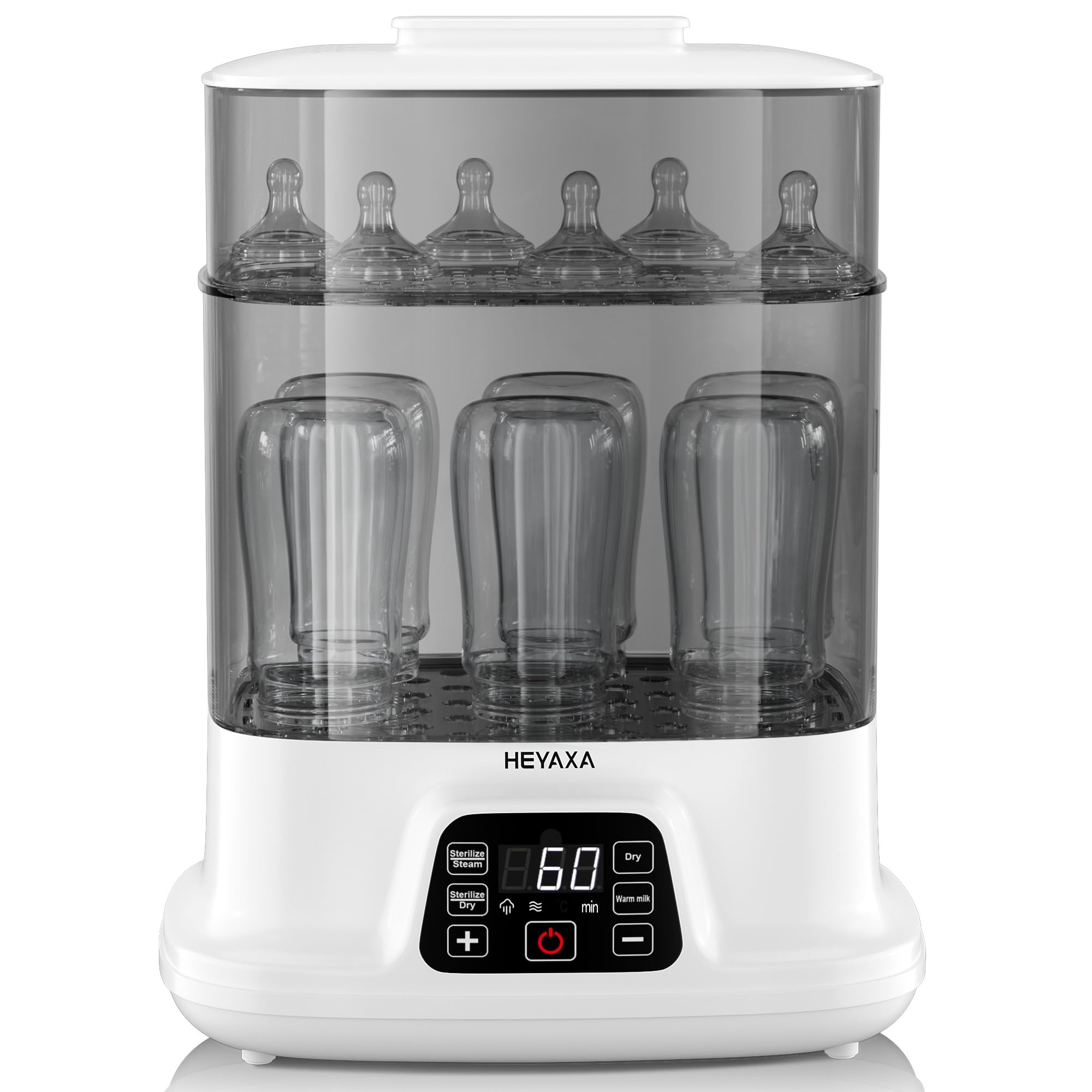 Amazon.com: HEYAXA Baby Bottle Steamer and Dryer, Electric Steamer for ...