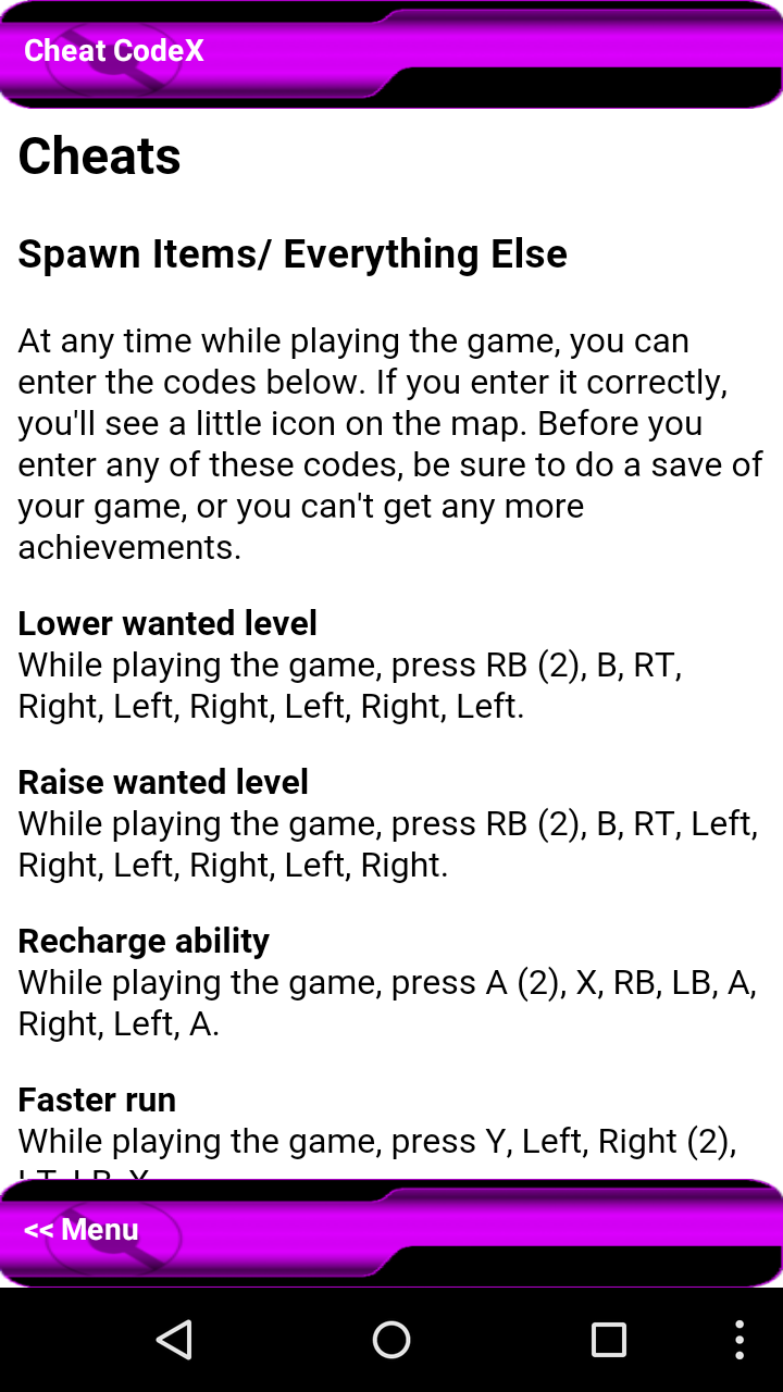 Cheat Codes - App on Amazon Appstore