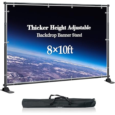 Amazon.com : AkTop 10 x 8 ft Heavy Duty Backdrop Banner Stand Kit ...