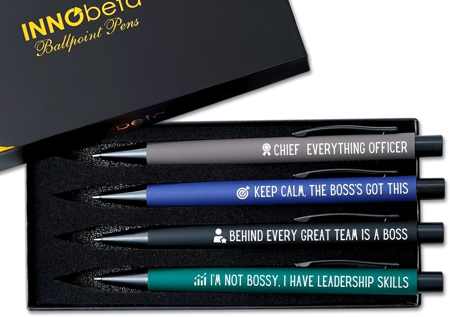 Amazon.com : InnoBeta Boss Gifts, Ballpoint Pen Set of 4, Perfect Gifts Idea for Men/Male in ...