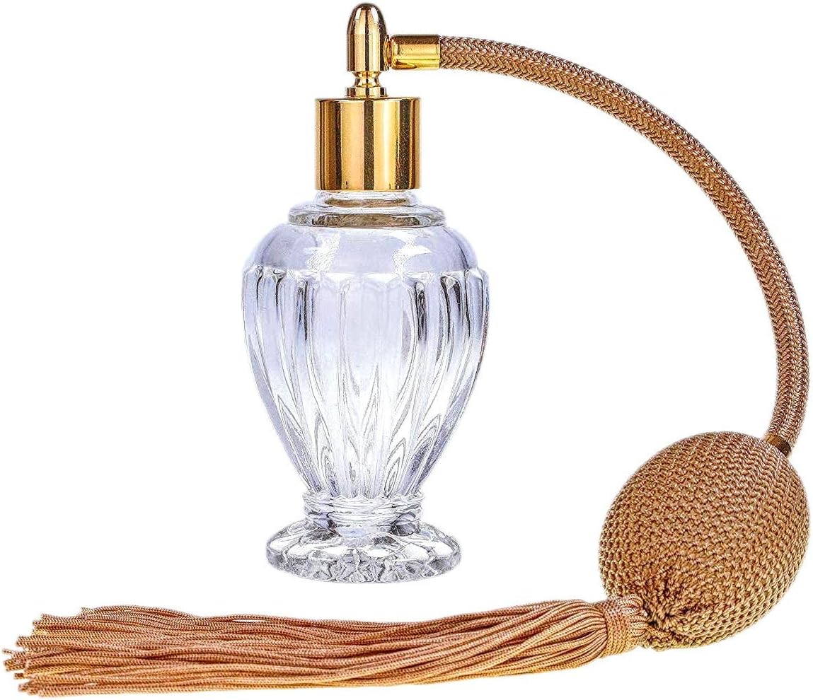 Divo - Botella con atomizador para perfume, con perilla dorada, 46 ml ...
