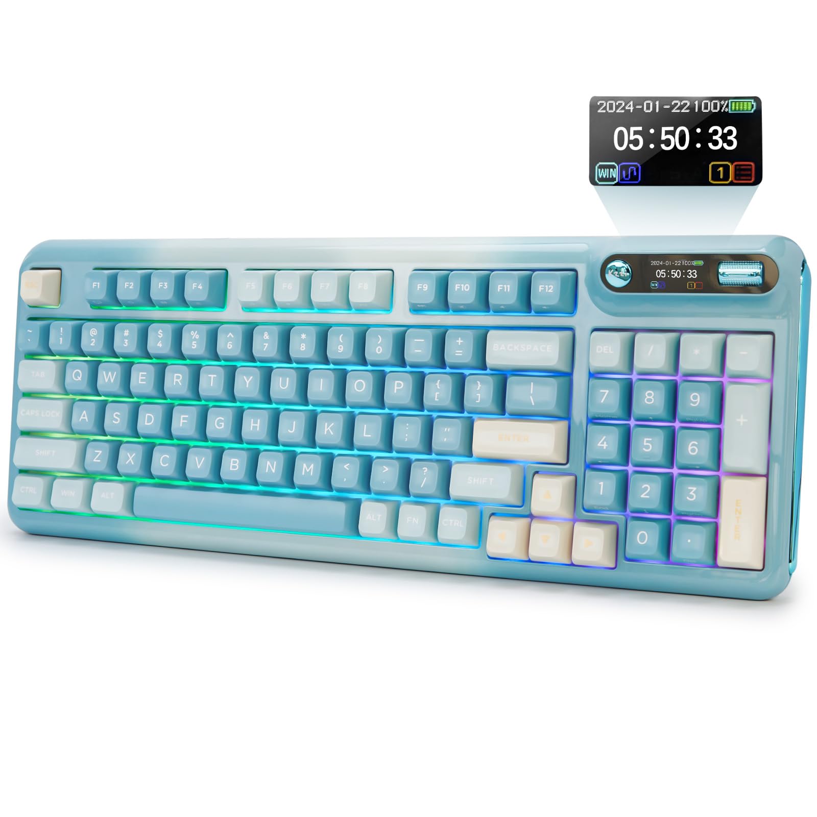 Snapklik.com : KZZI Z98 Mechanical Keyboard, Hot Swap Gasket Wireless ...