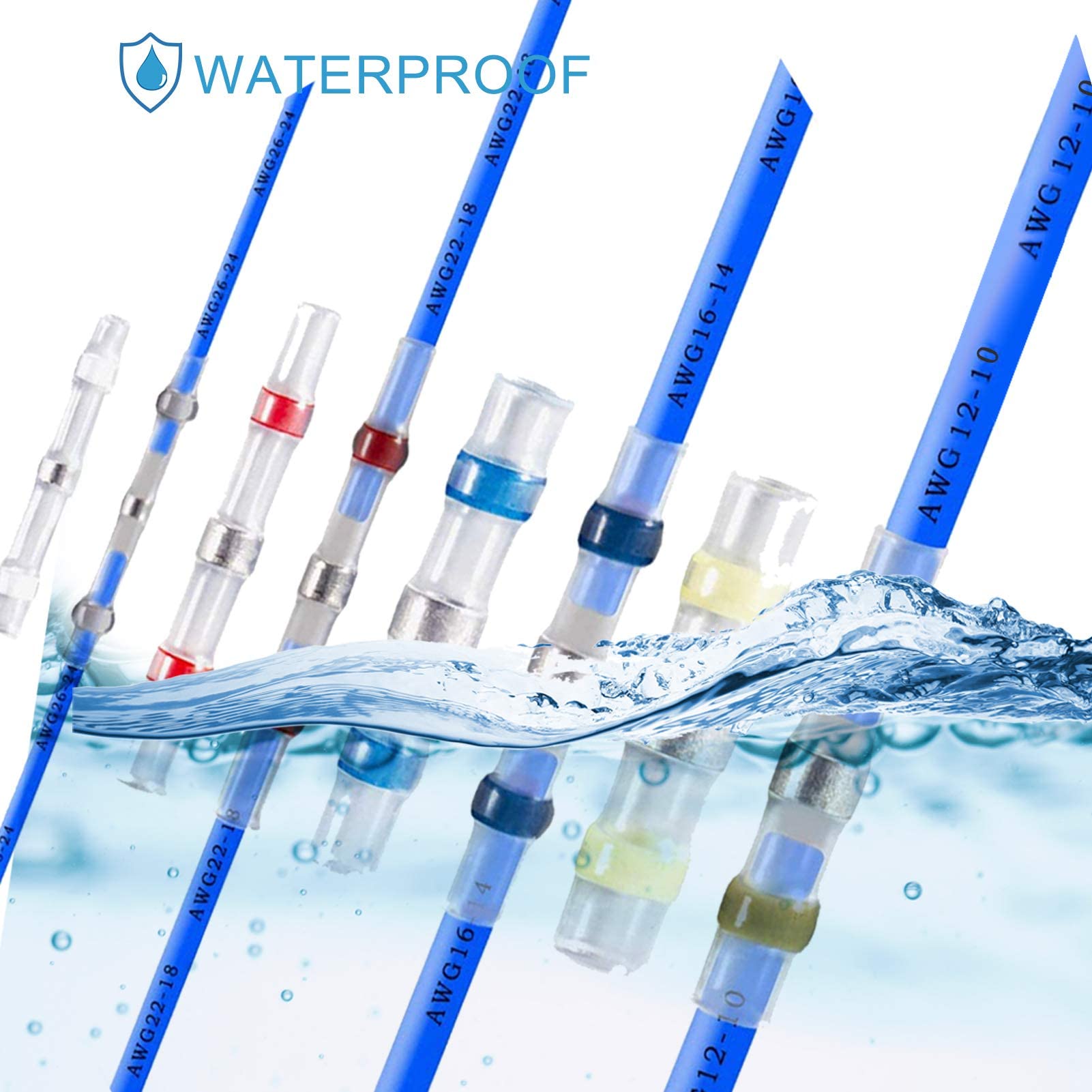 Snapklik.com : Waterproof Solder Seal Wire Connectors, 200 PCS, Butt ...