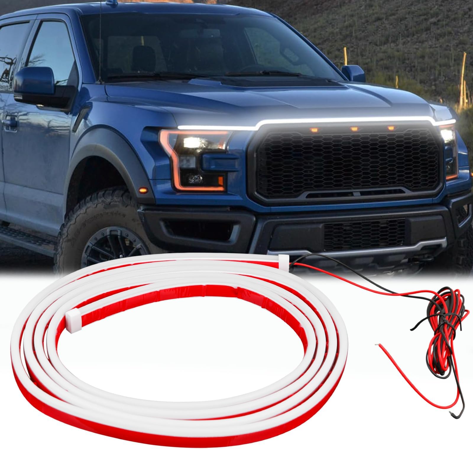 59 pollici Luce di Striscia LED Esterna per Auto, 12V striscia luminosa ...